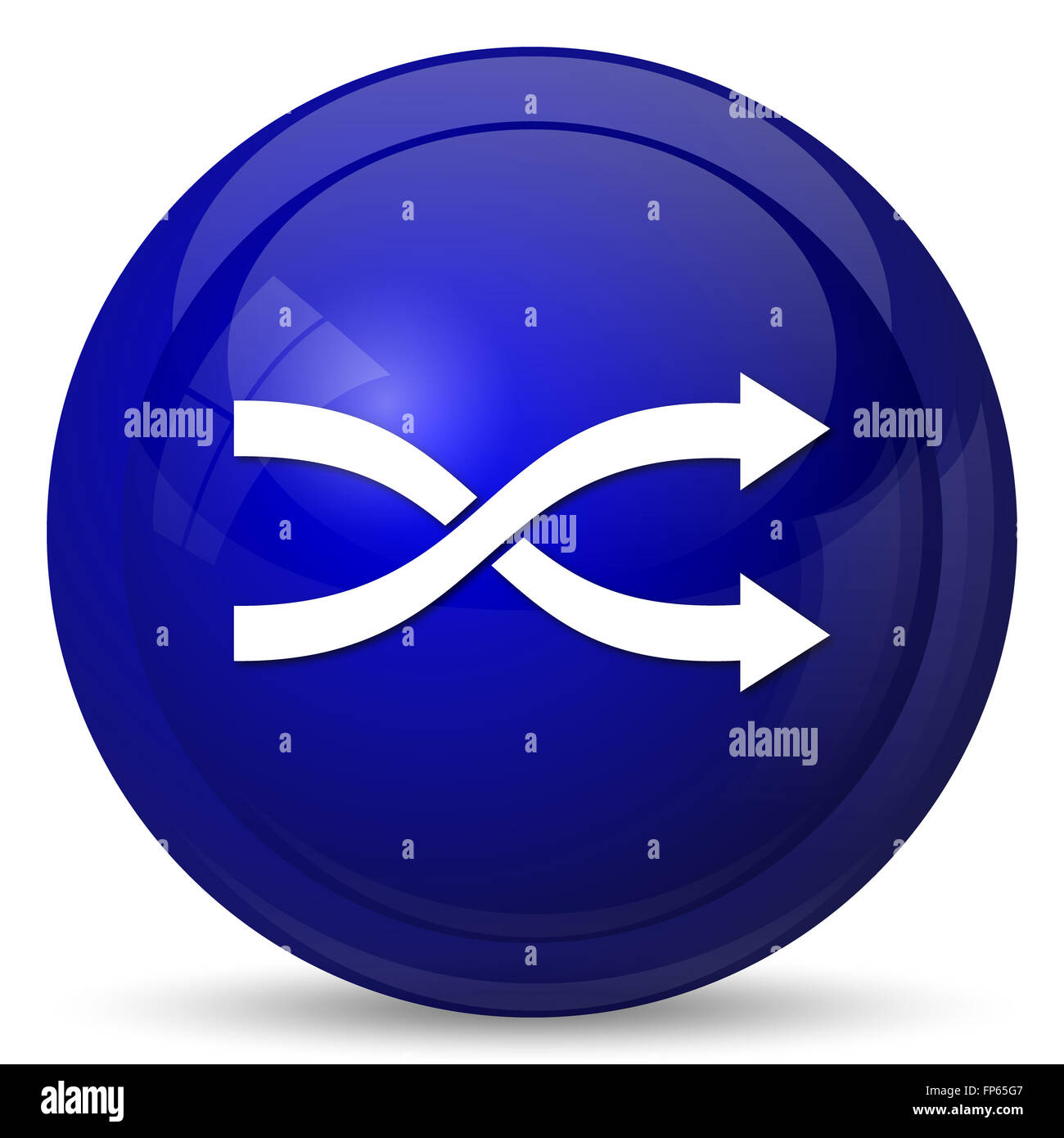 Shuffle icon. Internet button on white background Stock Photo - Alamy