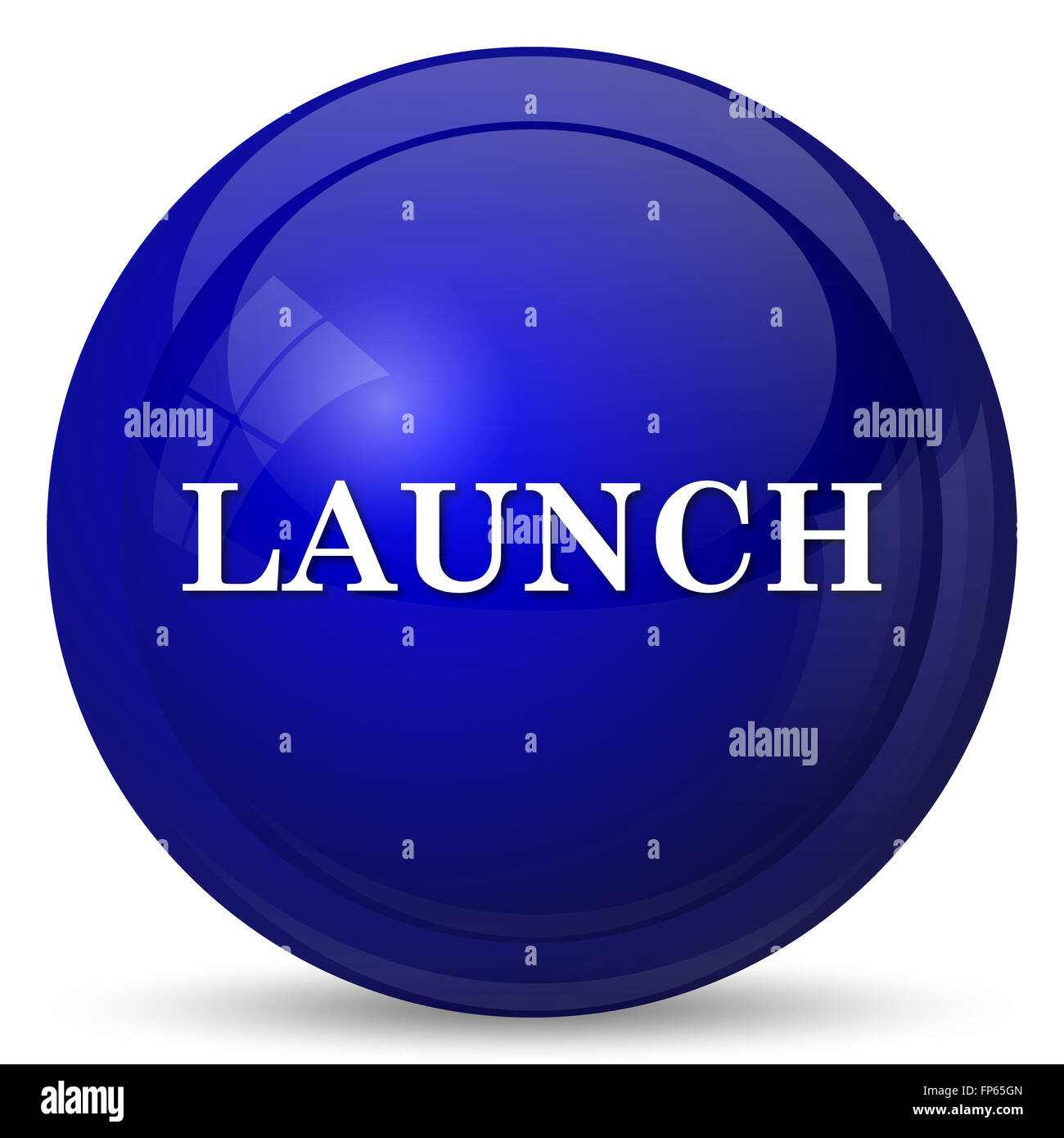 Launch icon. Internet button on white background Stock Photo - Alamy