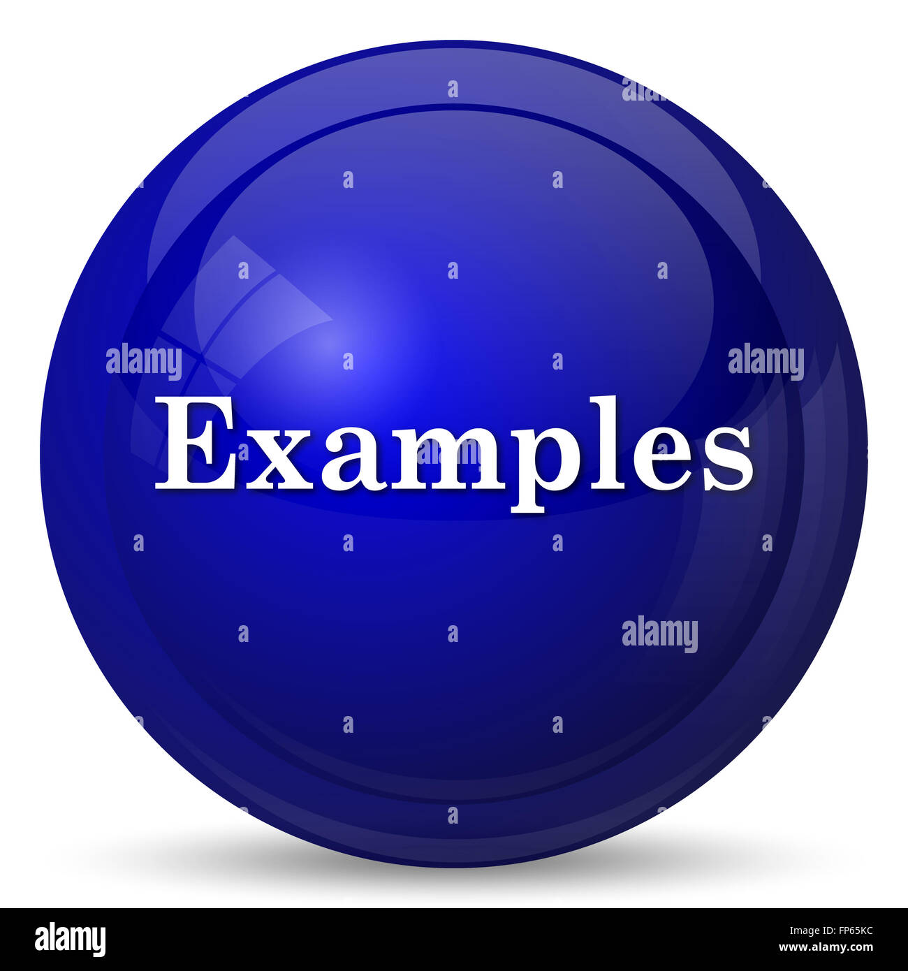 Examples icon. Internet button on white background Stock Photo - Alamy