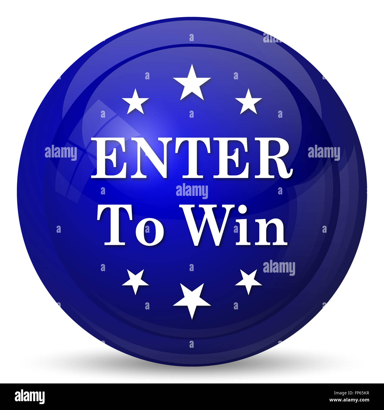 Enter to win icon. Internet button on white background Stock Photo - Alamy