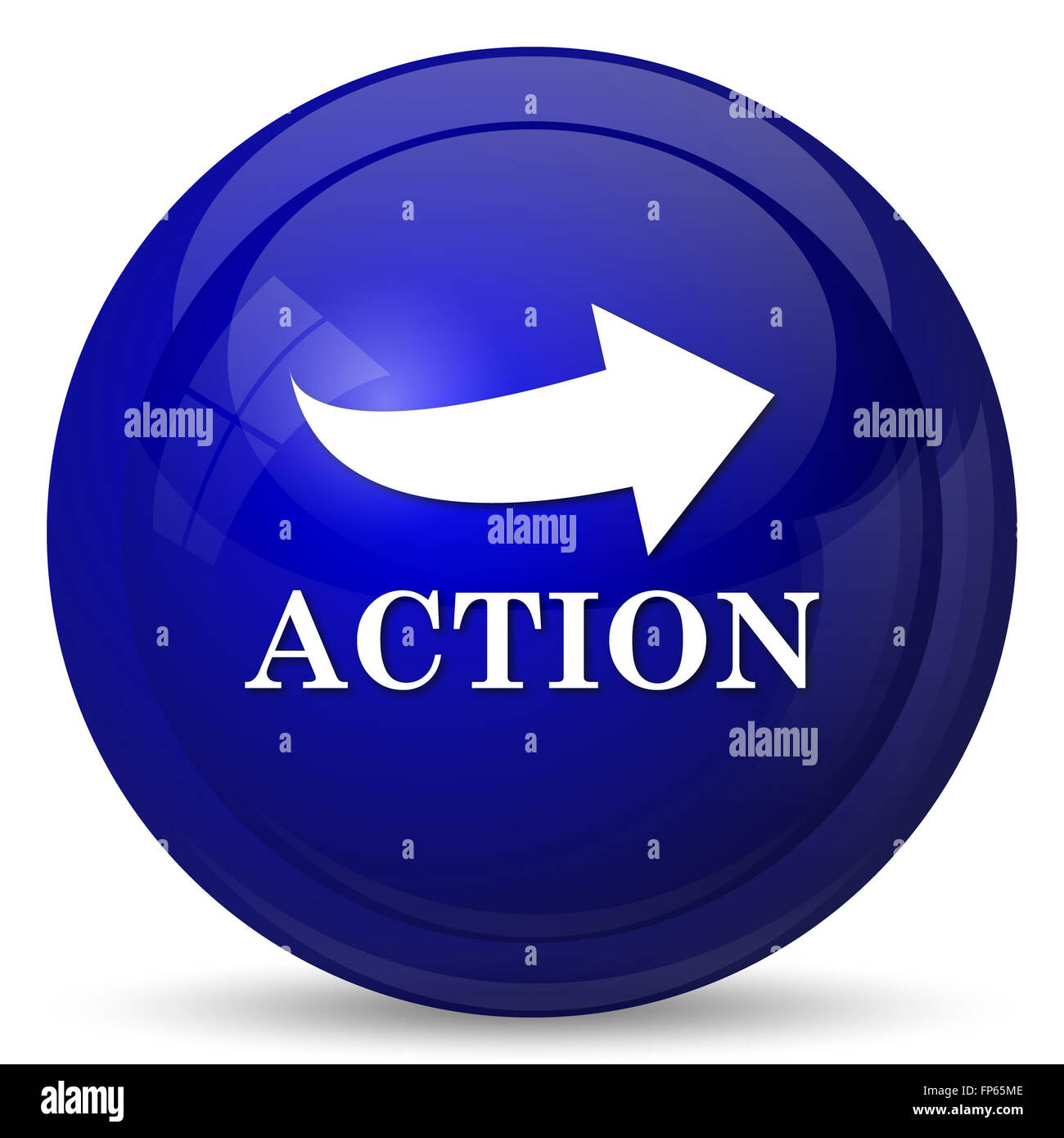 Action icon. Internet button on white background Stock Photo - Alamy