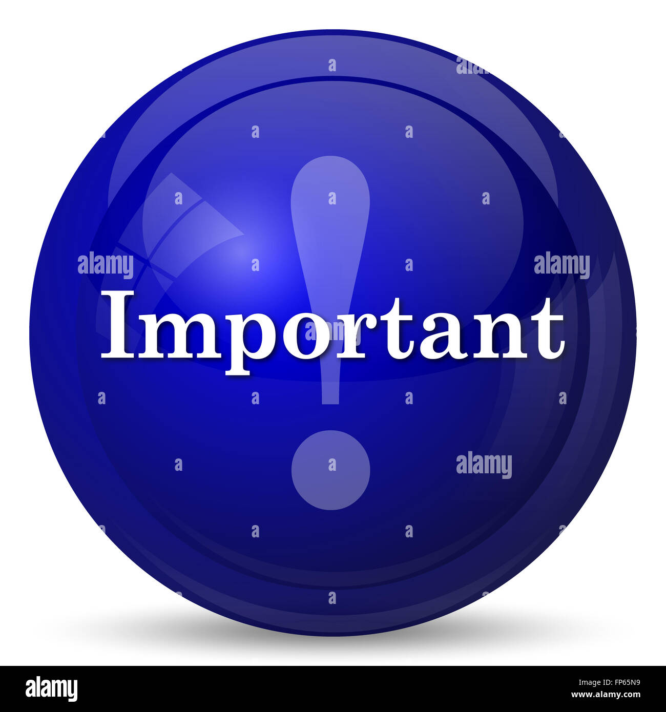 Important icon. Internet button on white background Stock Photo - Alamy