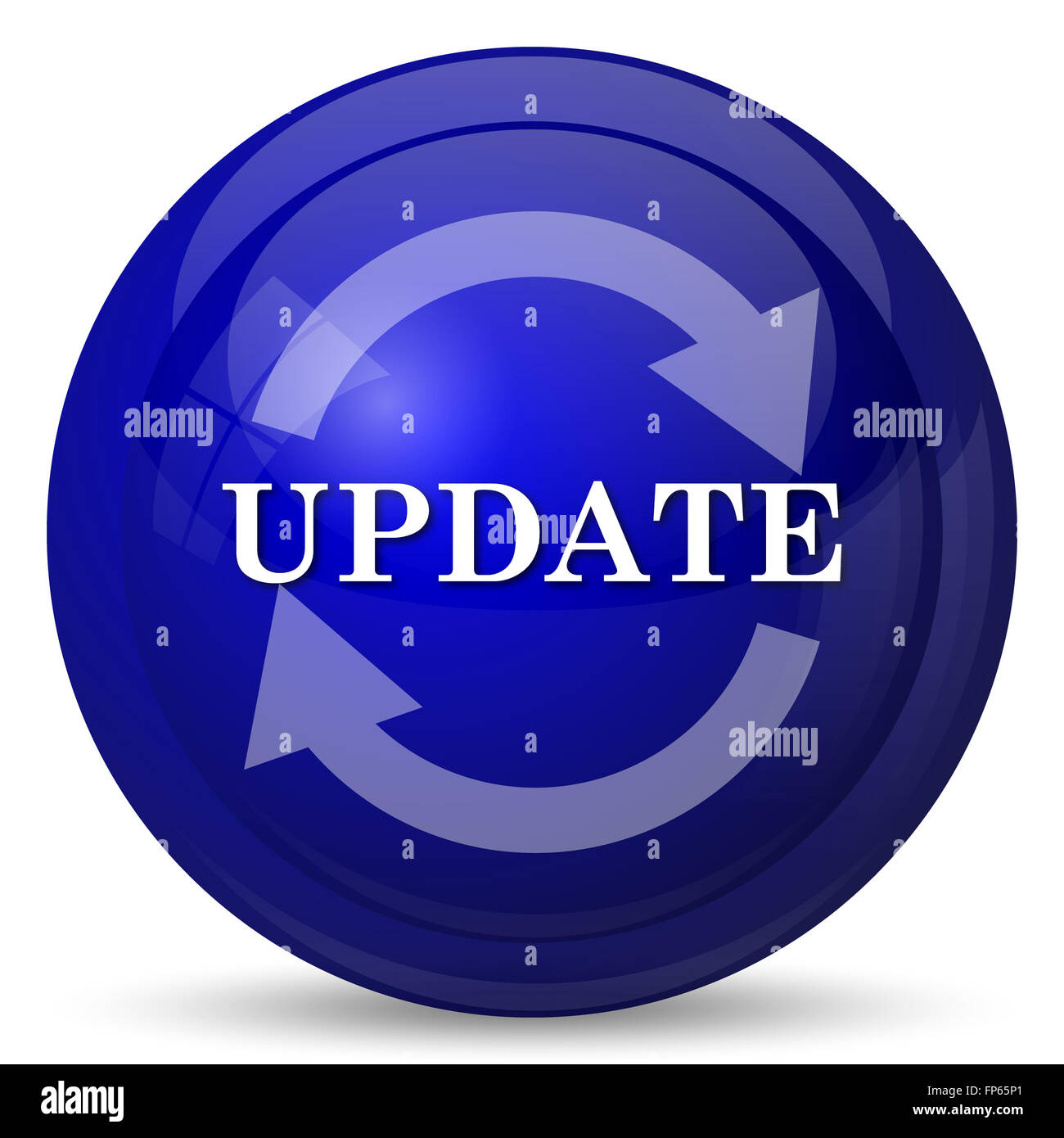 Update icon. Internet button on white background Stock Photo - Alamy