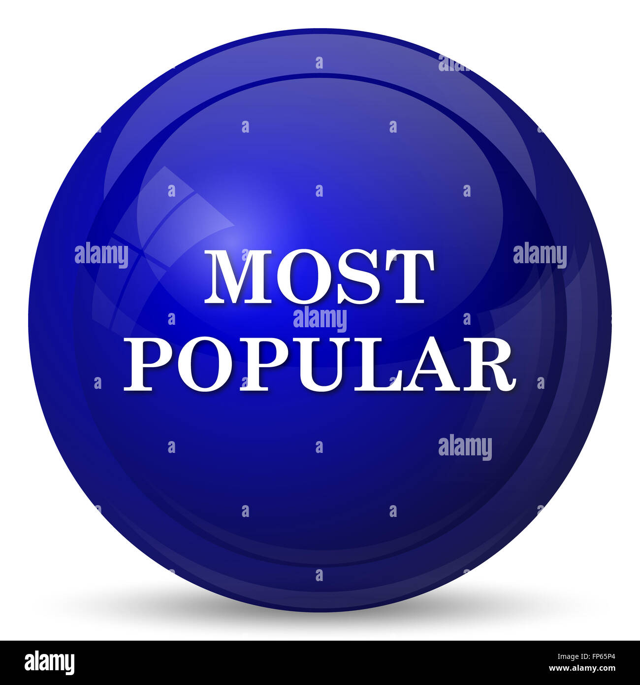 Most popular icon. Internet button on white background Stock Photo - Alamy