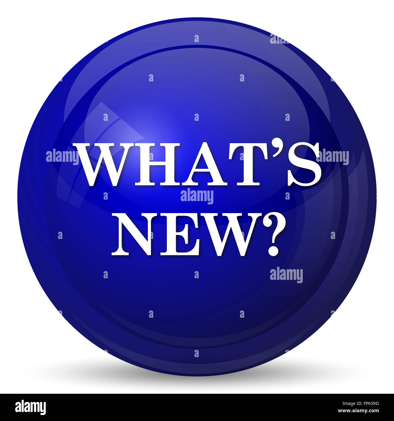 Whats new icon. Internet button on white background Stock Photo - Alamy