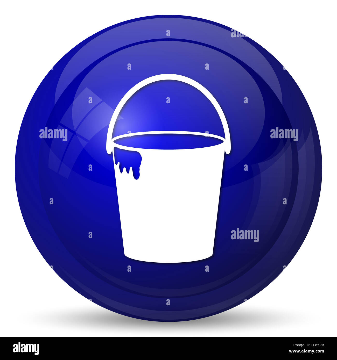 Bucket icon. Internet button on white background Stock Photo - Alamy