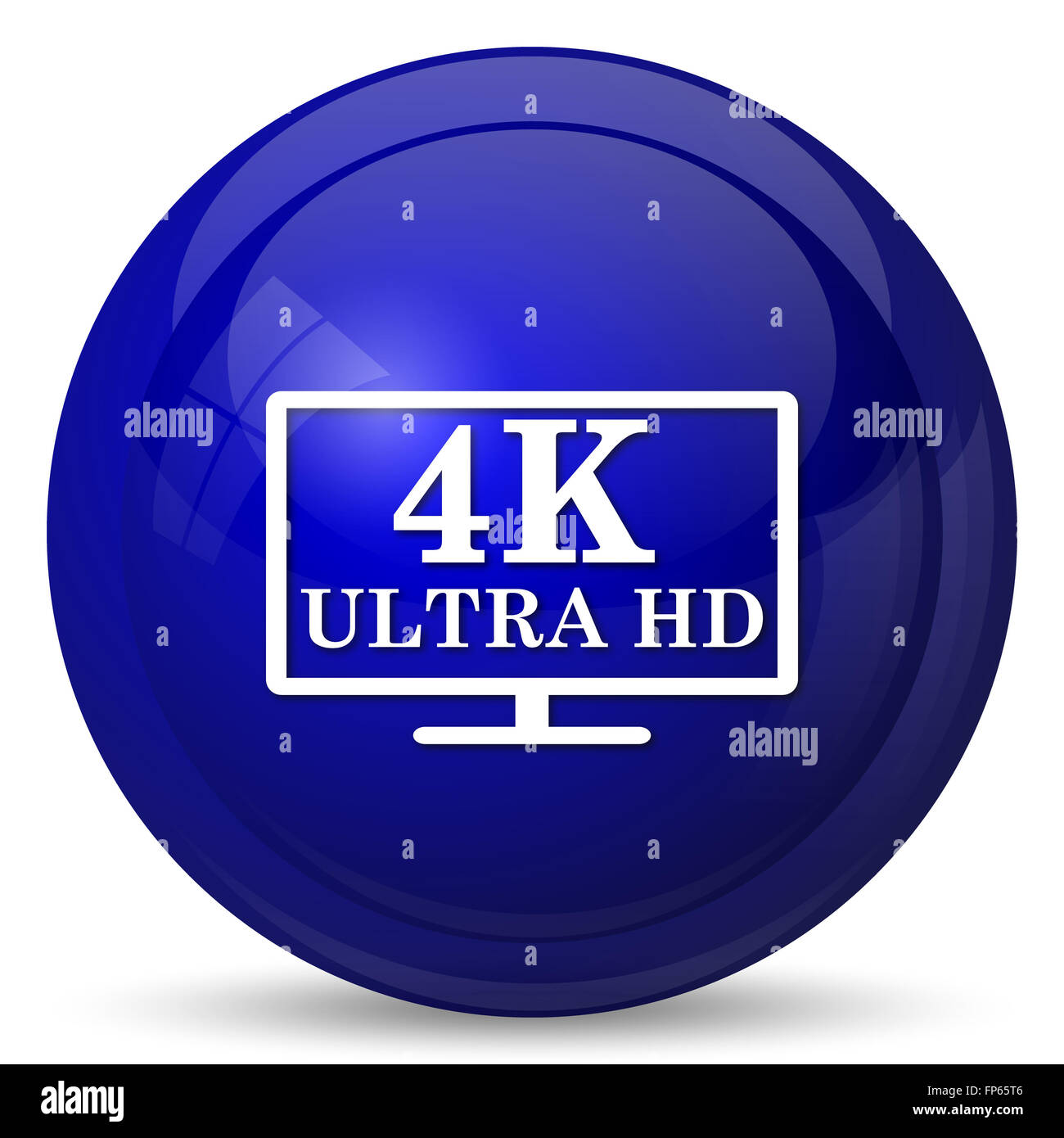 4K ultra HD icon. Internet button on white background Stock Photo - Alamy