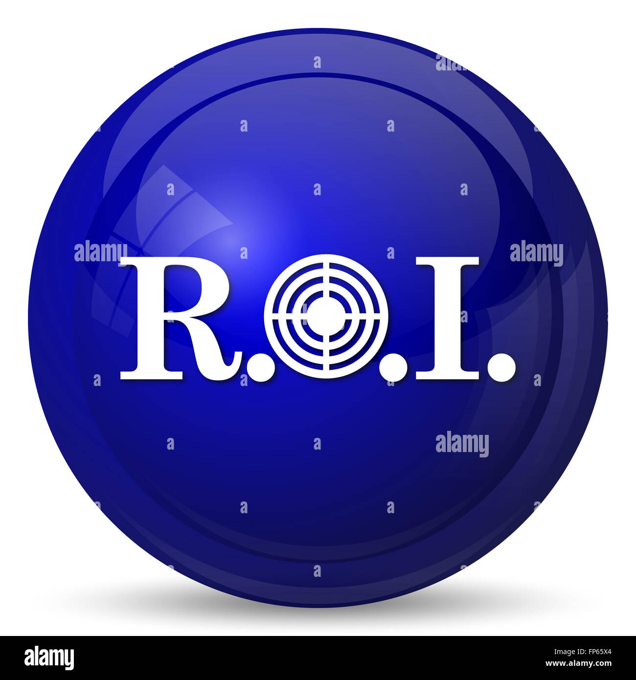 ROI icon. Internet button on white background Stock Photo - Alamy