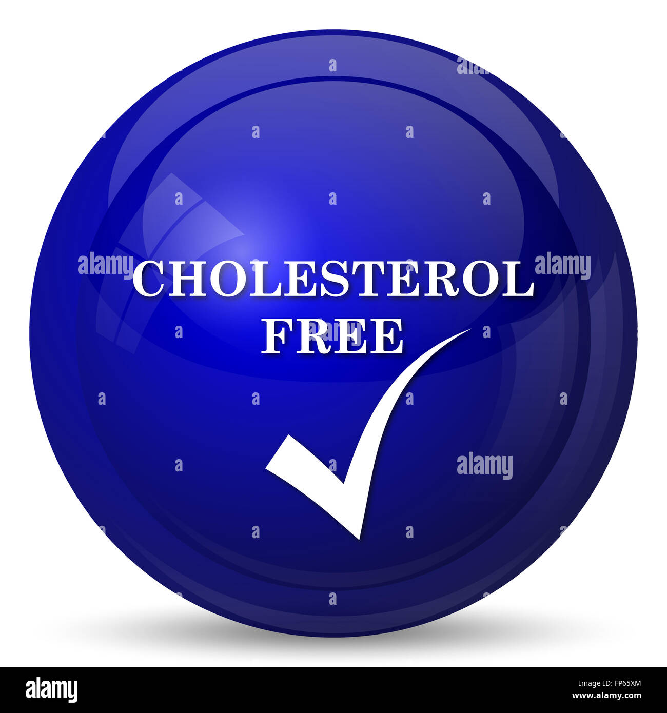 Cholesterol free icon. Internet button on white background Stock Photo ...