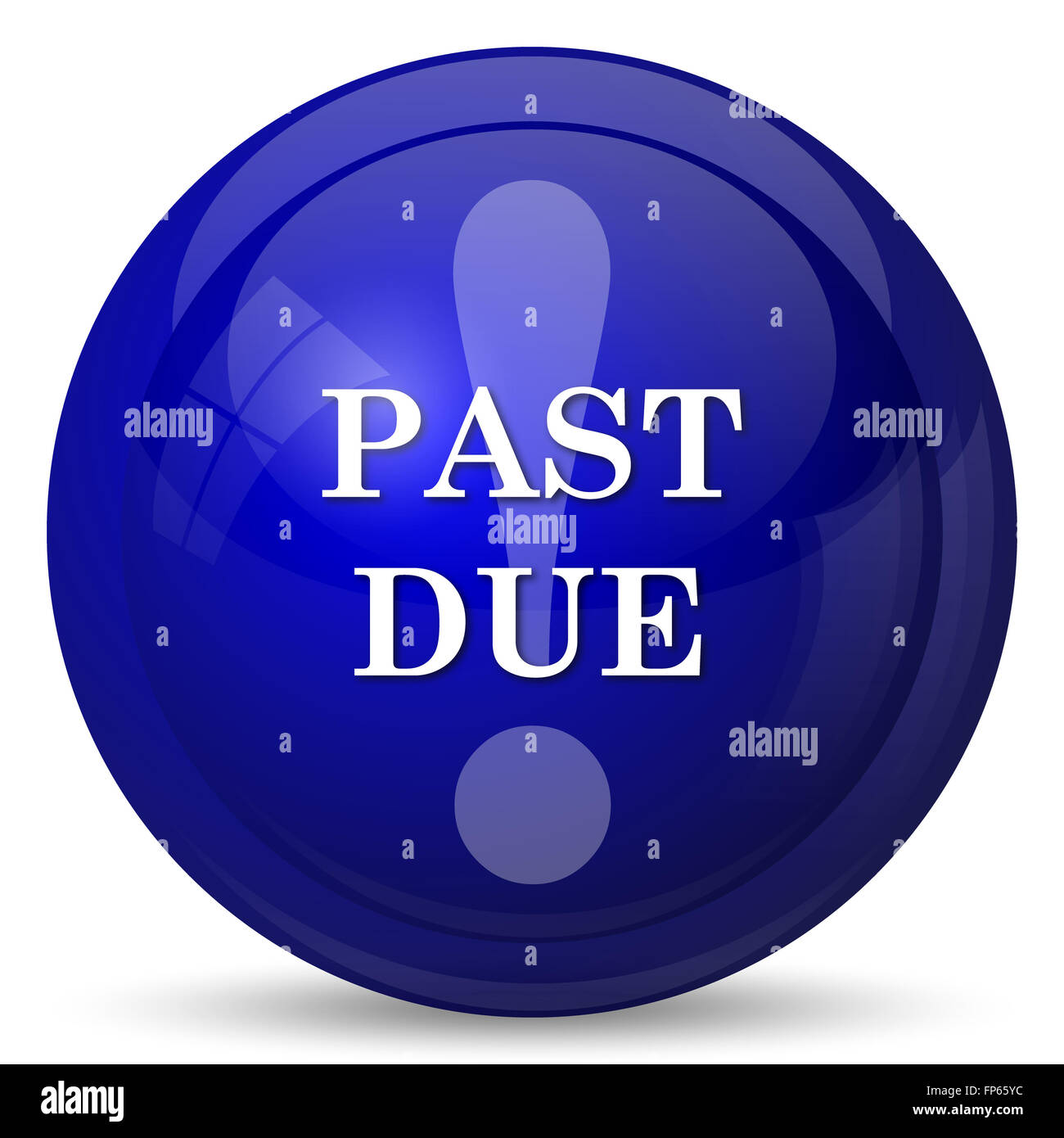 Past due icon. Internet button on white background Stock Photo - Alamy