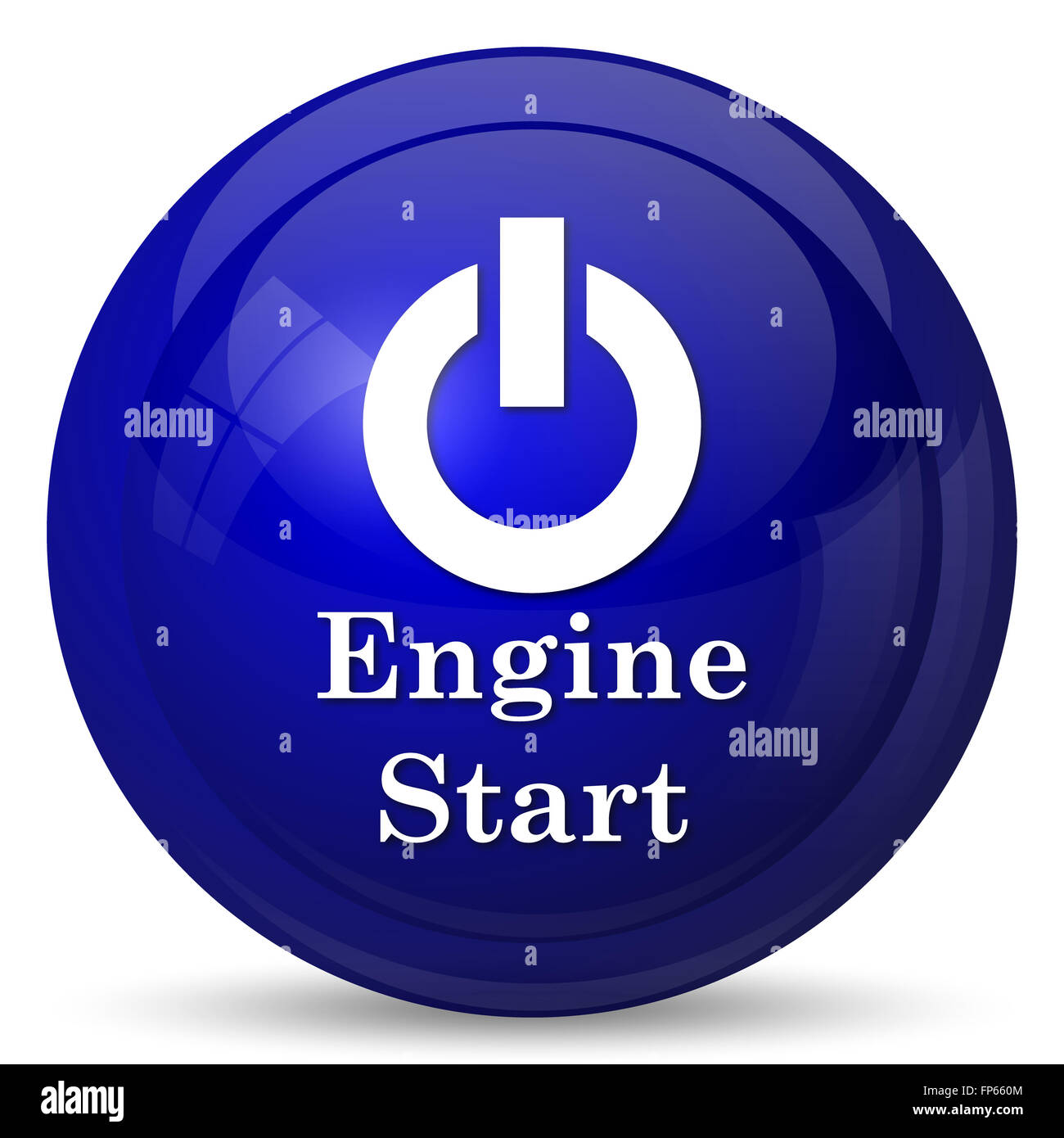 Engine start icon. Internet button on white background Stock Photo - Alamy