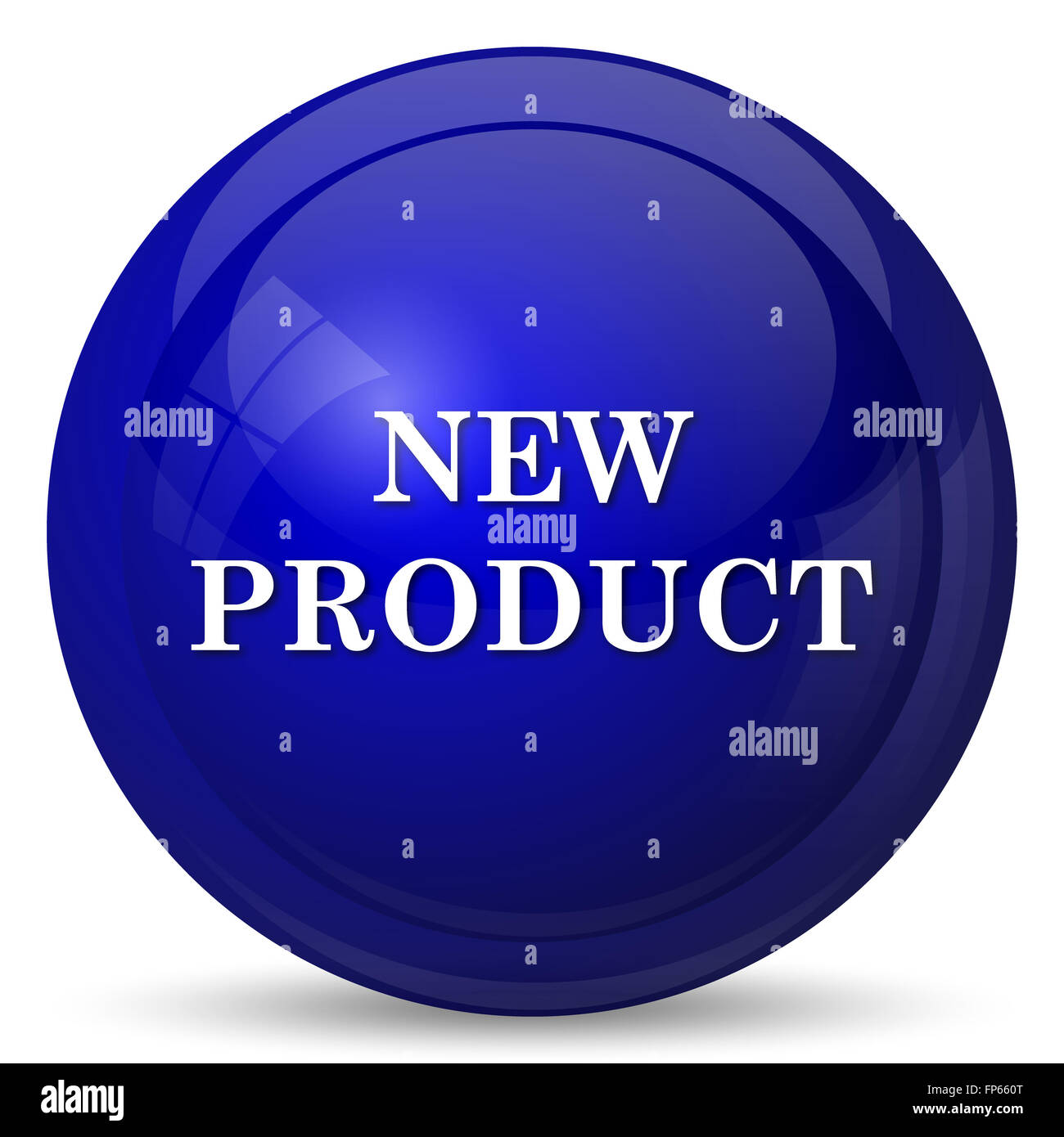 New product icon. Internet button on white background Stock Photo - Alamy