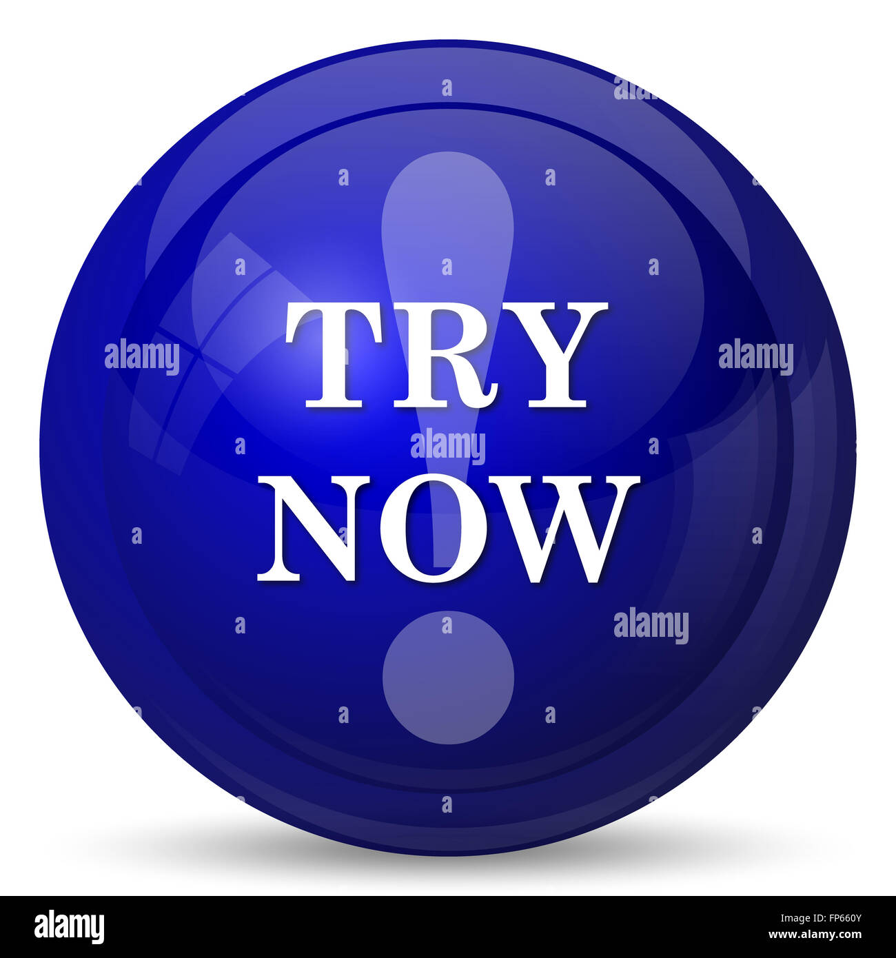 Try now icon. Internet button on white background Stock Photo - Alamy