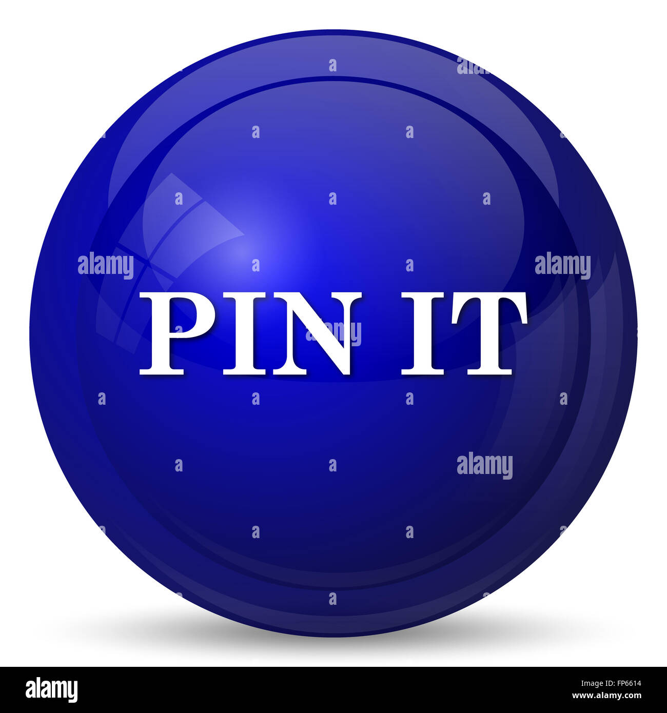 Pin it icon. Internet button on white background Stock Photo - Alamy
