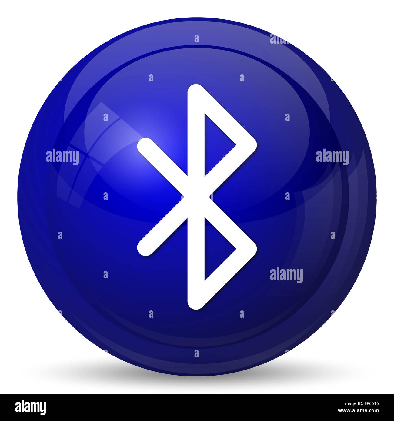 Bluetooth icon. Internet button on white background Stock Photo - Alamy