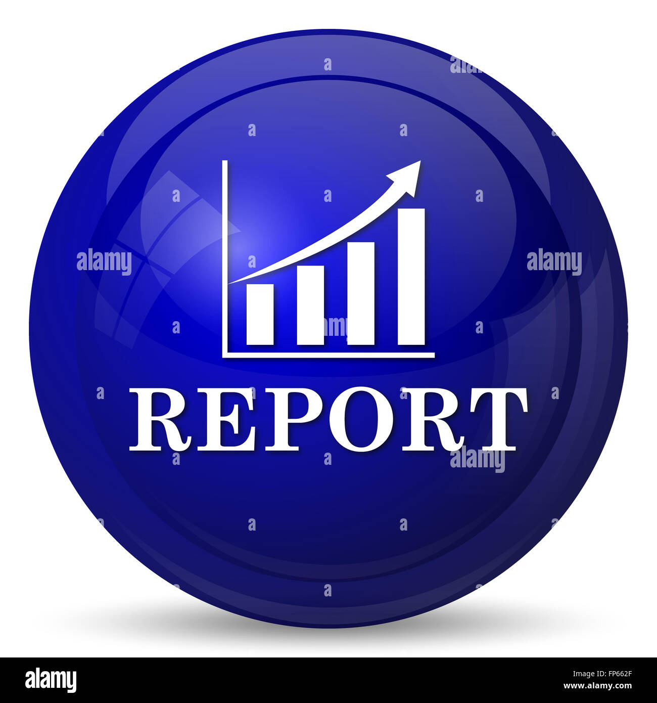Report icon. Internet button on white background Stock Photo - Alamy