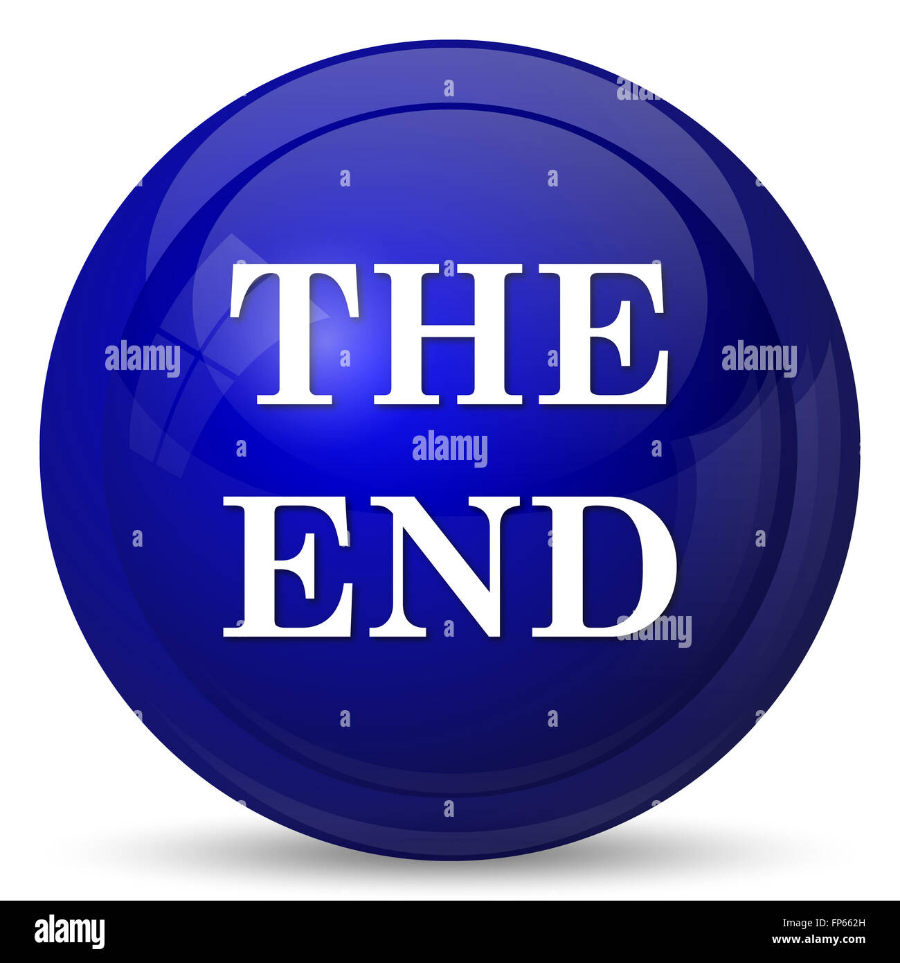 The End icon. Internet button on white background Stock Photo - Alamy