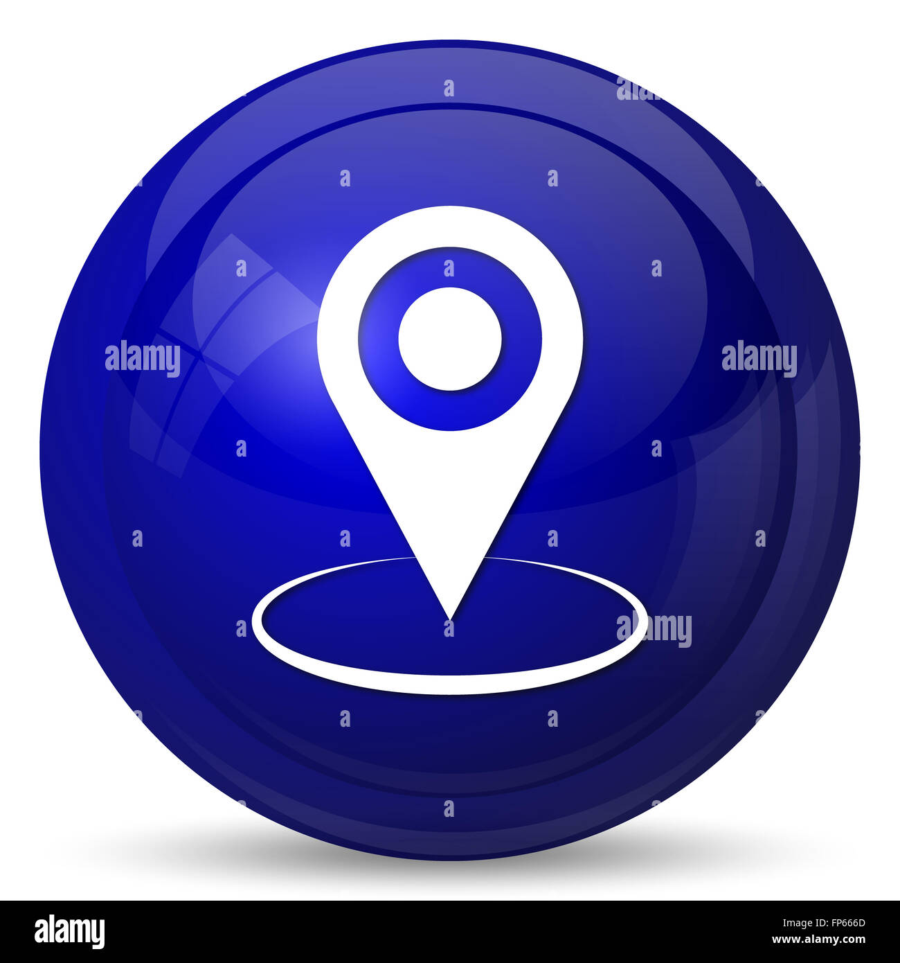 Pin location icon. Internet button on white background Stock Photo - Alamy