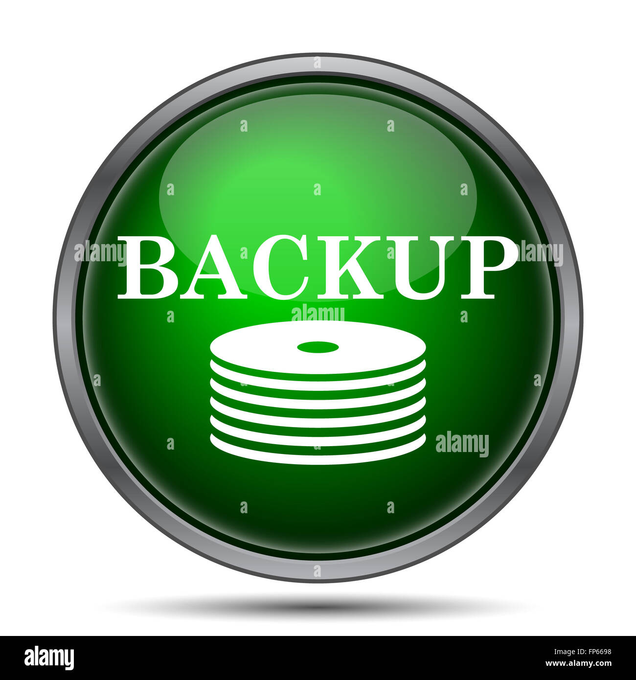 Back-up icon. Internet button on white background Stock Photo - Alamy