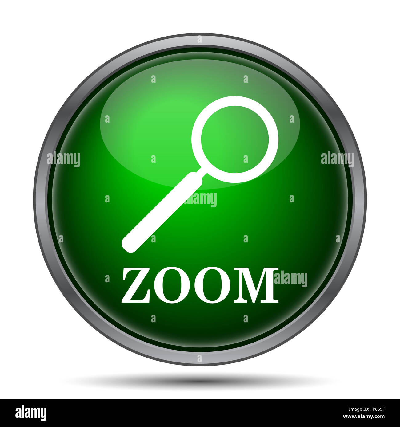 Zoom with loupe icon. Internet button on white background Stock Photo ...