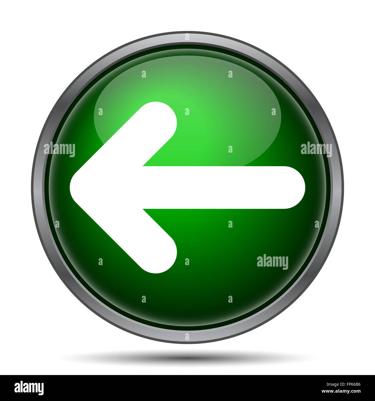 Left arrow icon. Internet button on white background Stock Photo - Alamy