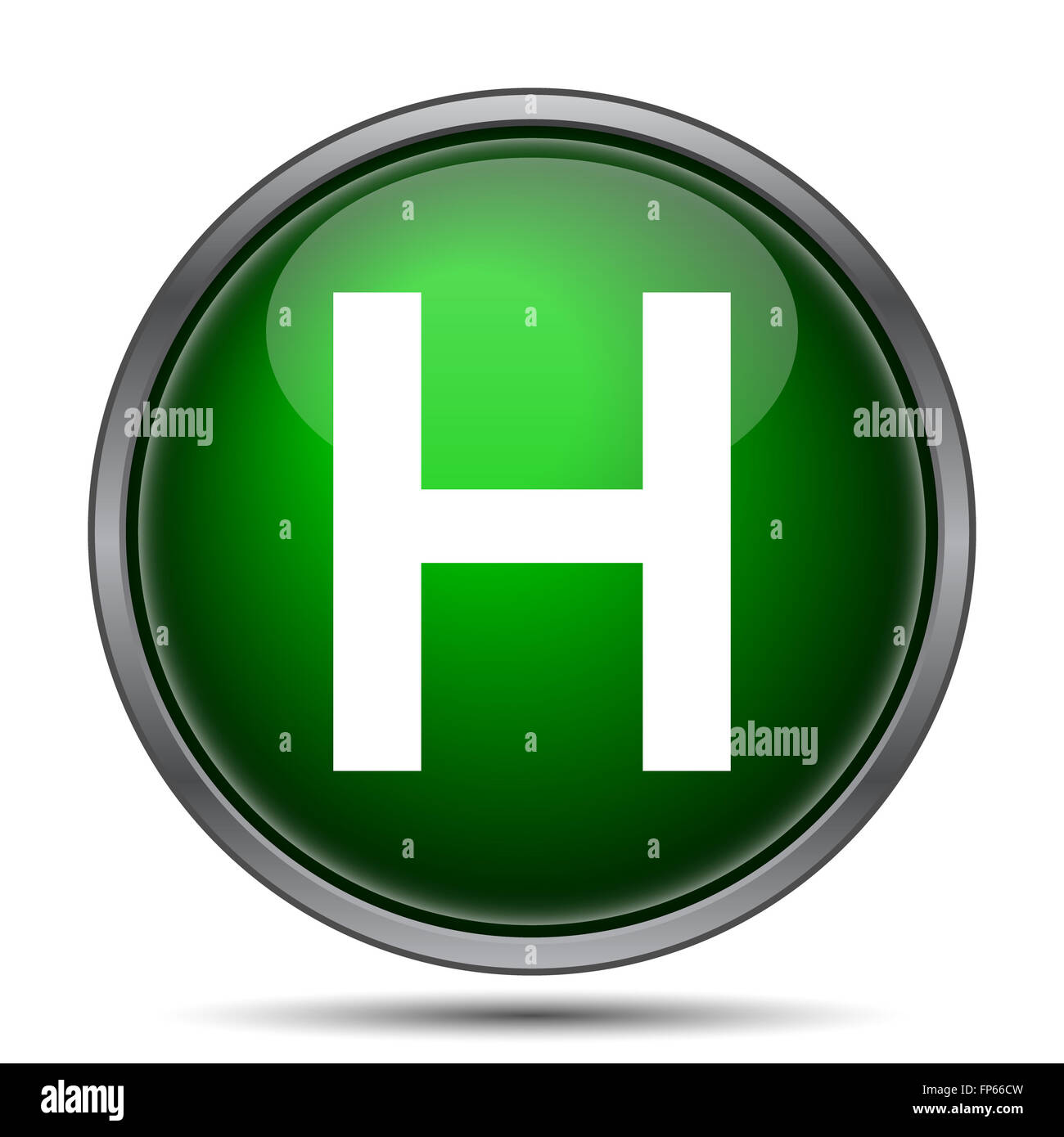 Hospital icon. Internet button on white background Stock Photo - Alamy