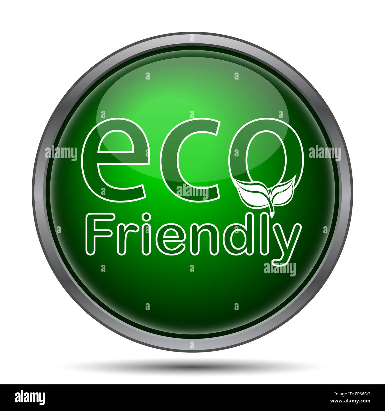 Eco Friendly icon. Internet button on white background Stock Photo - Alamy