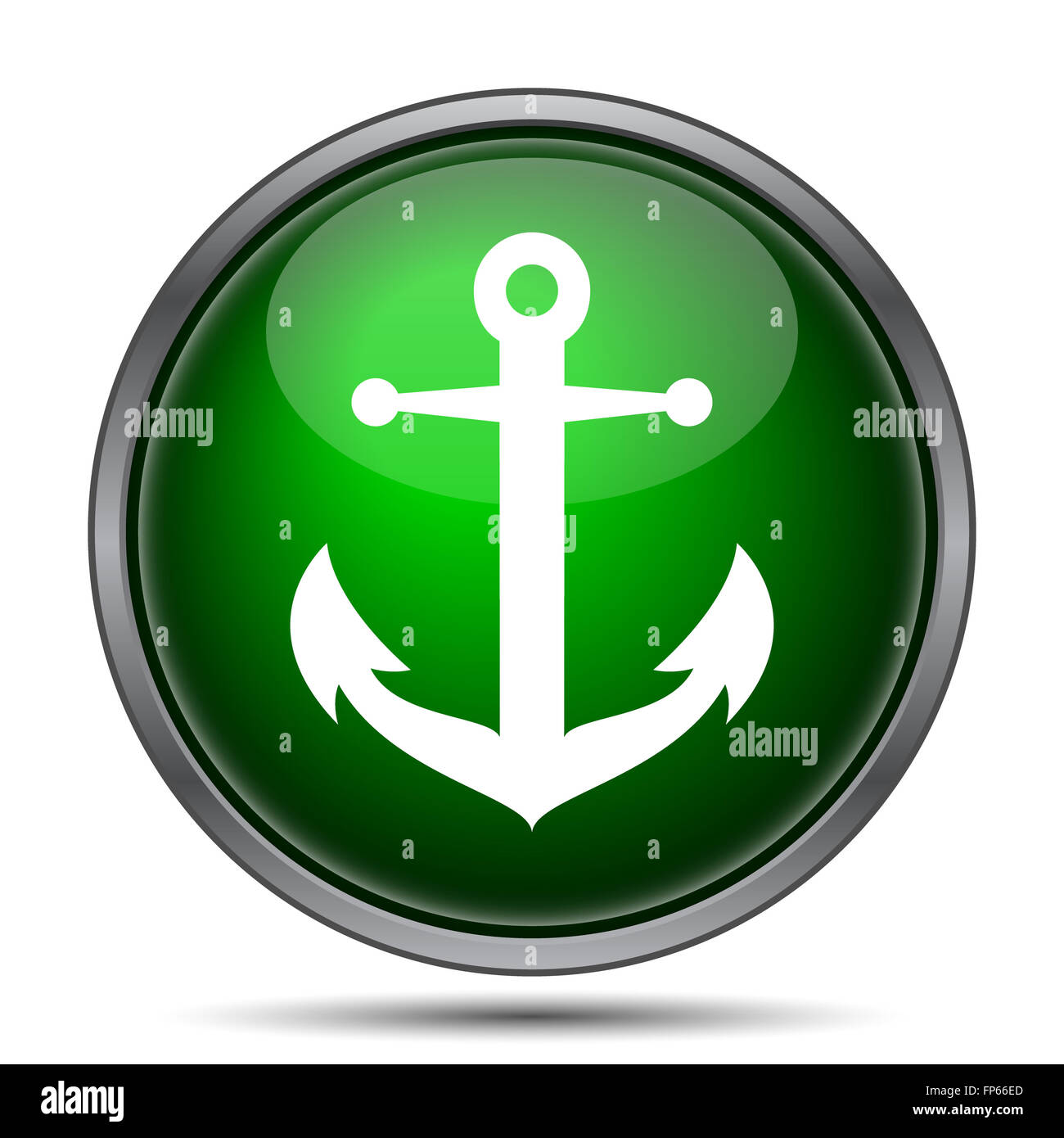 Anchor icon. Internet button on white background Stock Photo - Alamy