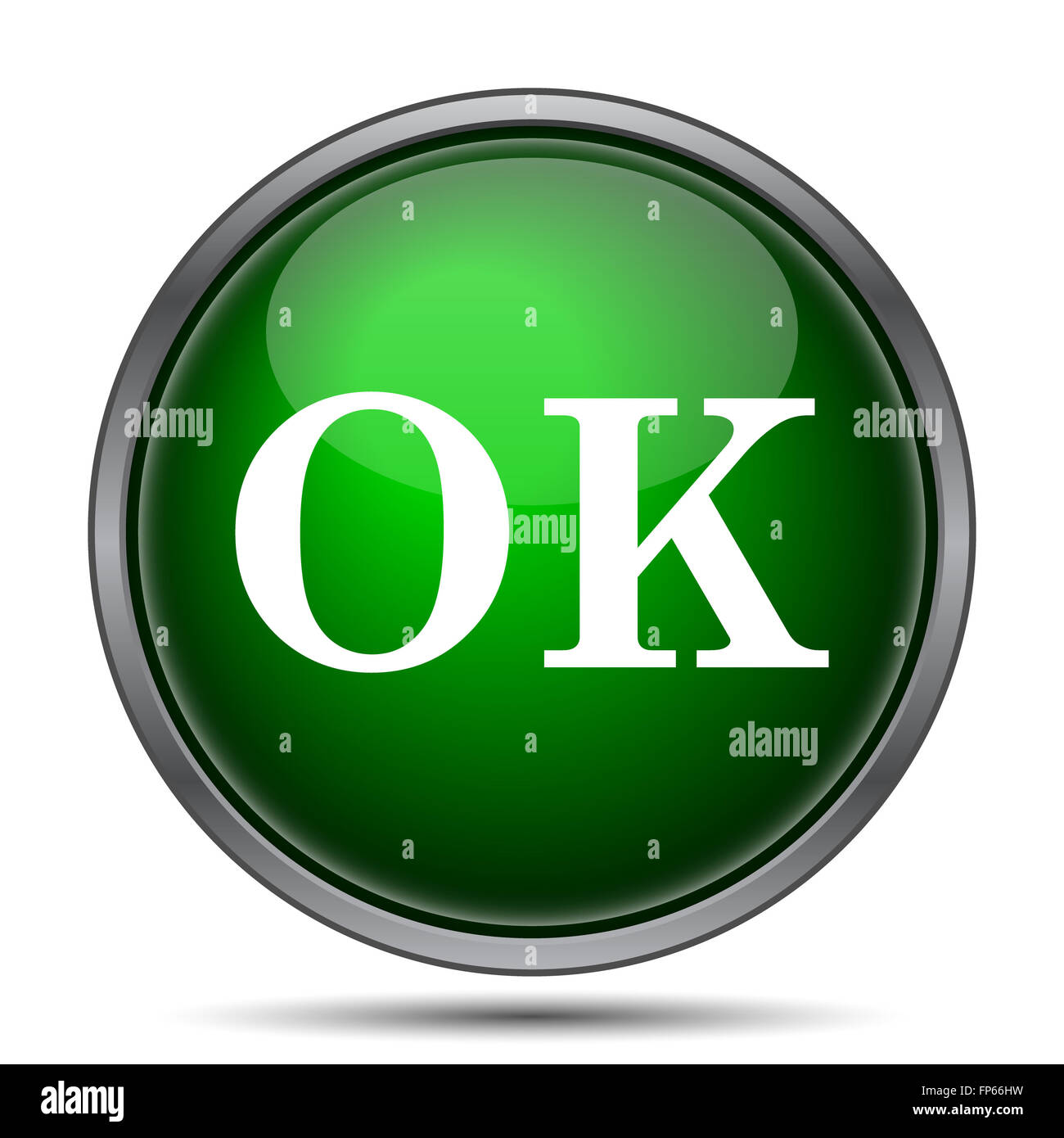 OK icon. Internet button on white background Stock Photo - Alamy
