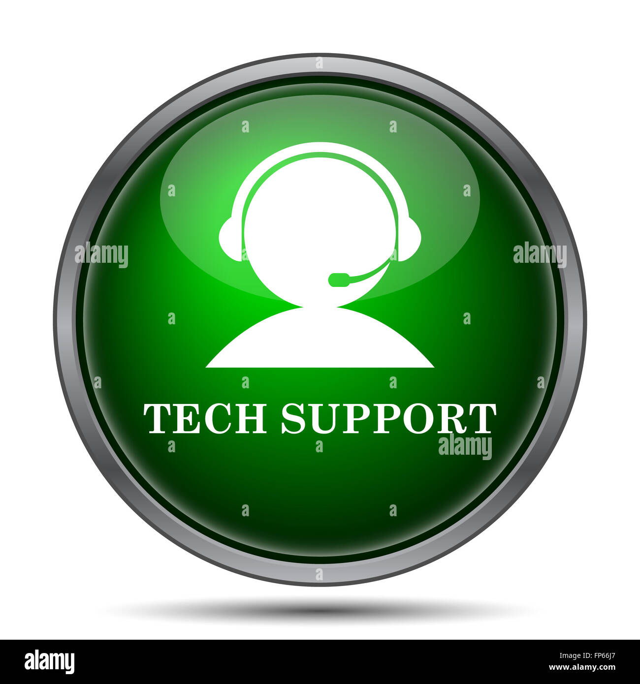 Tech support icon. Internet button on white background Stock Photo - Alamy