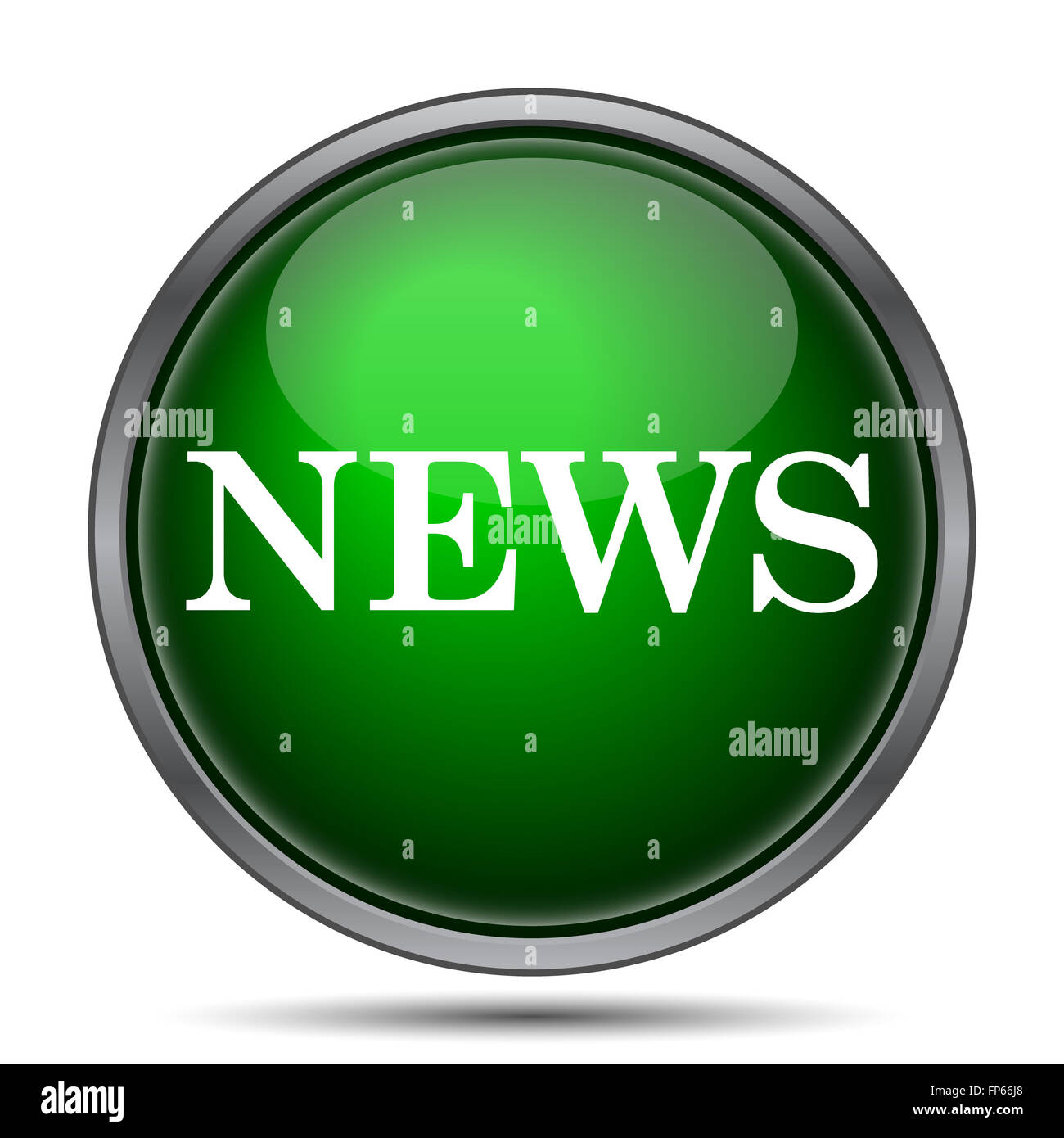 News icon. Internet button on white background Stock Photo - Alamy