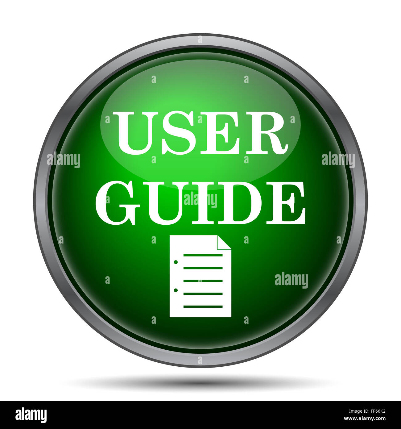 User guide icon. Internet button on white background Stock Photo - Alamy