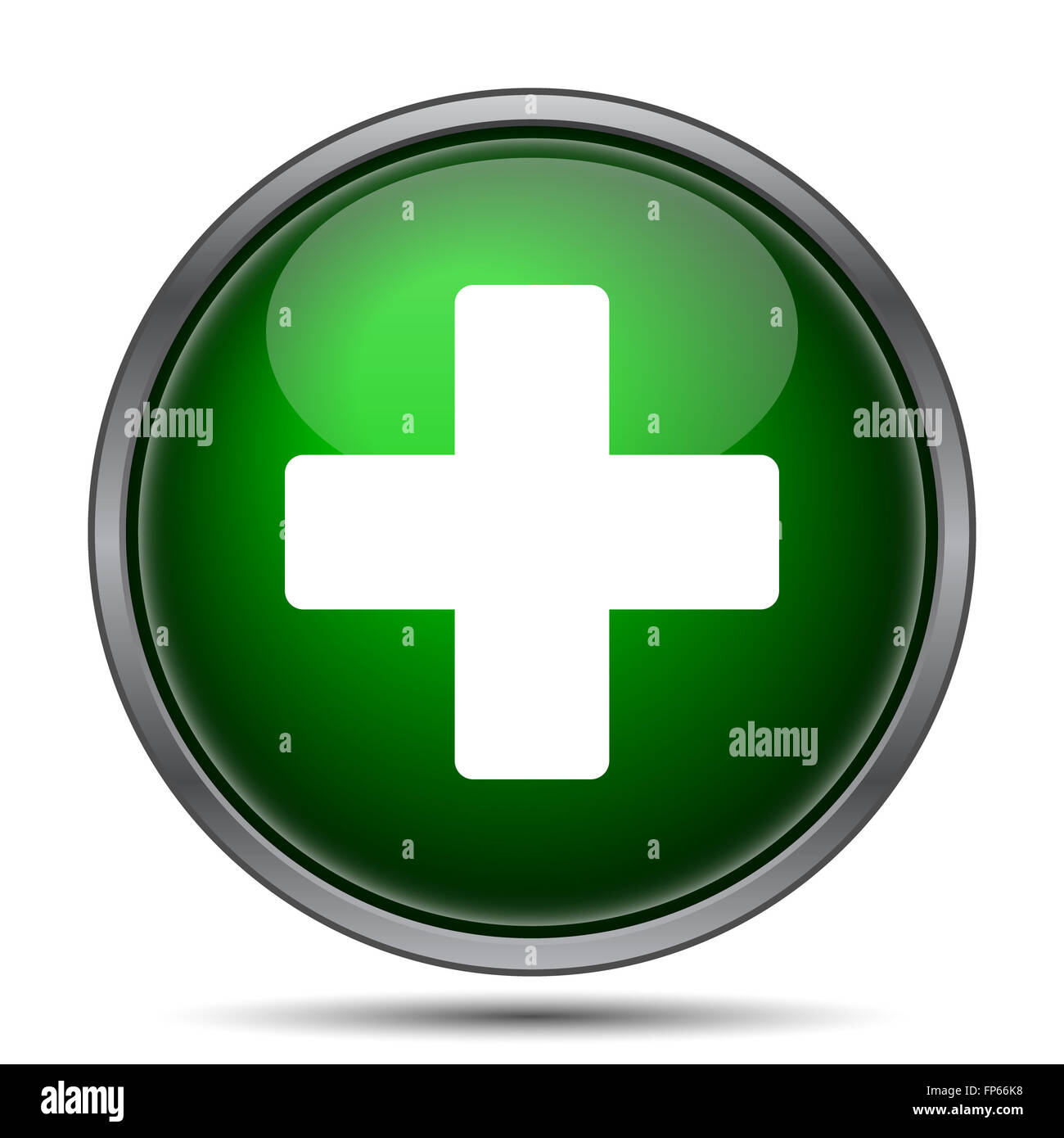 Medical cross icon. Internet button on white background Stock Photo - Alamy