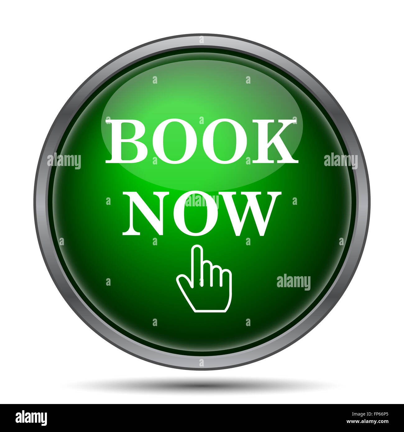 Book now icon. Internet button on white background Stock Photo - Alamy