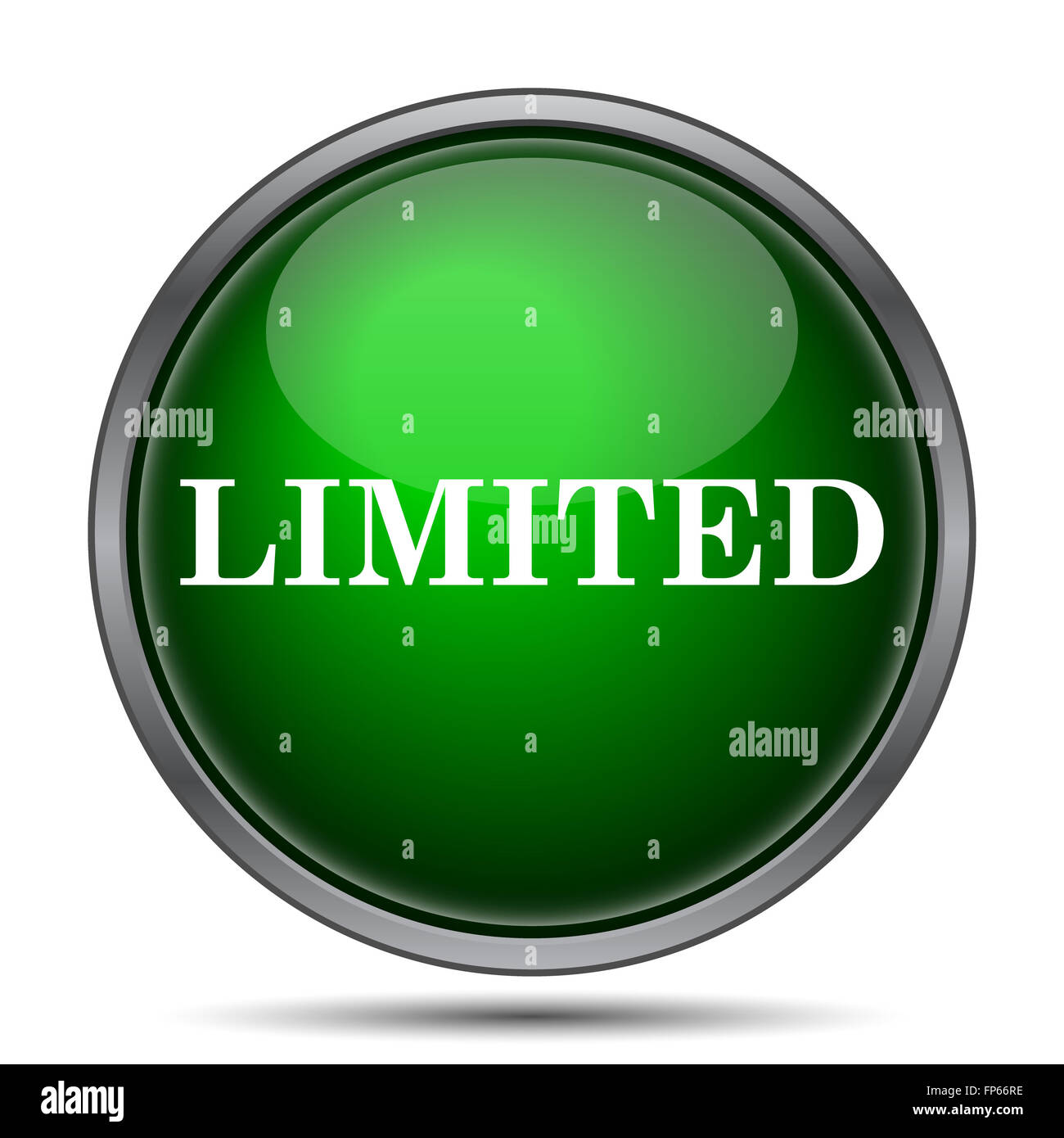 Limited icon. Internet button on white background Stock Photo - Alamy