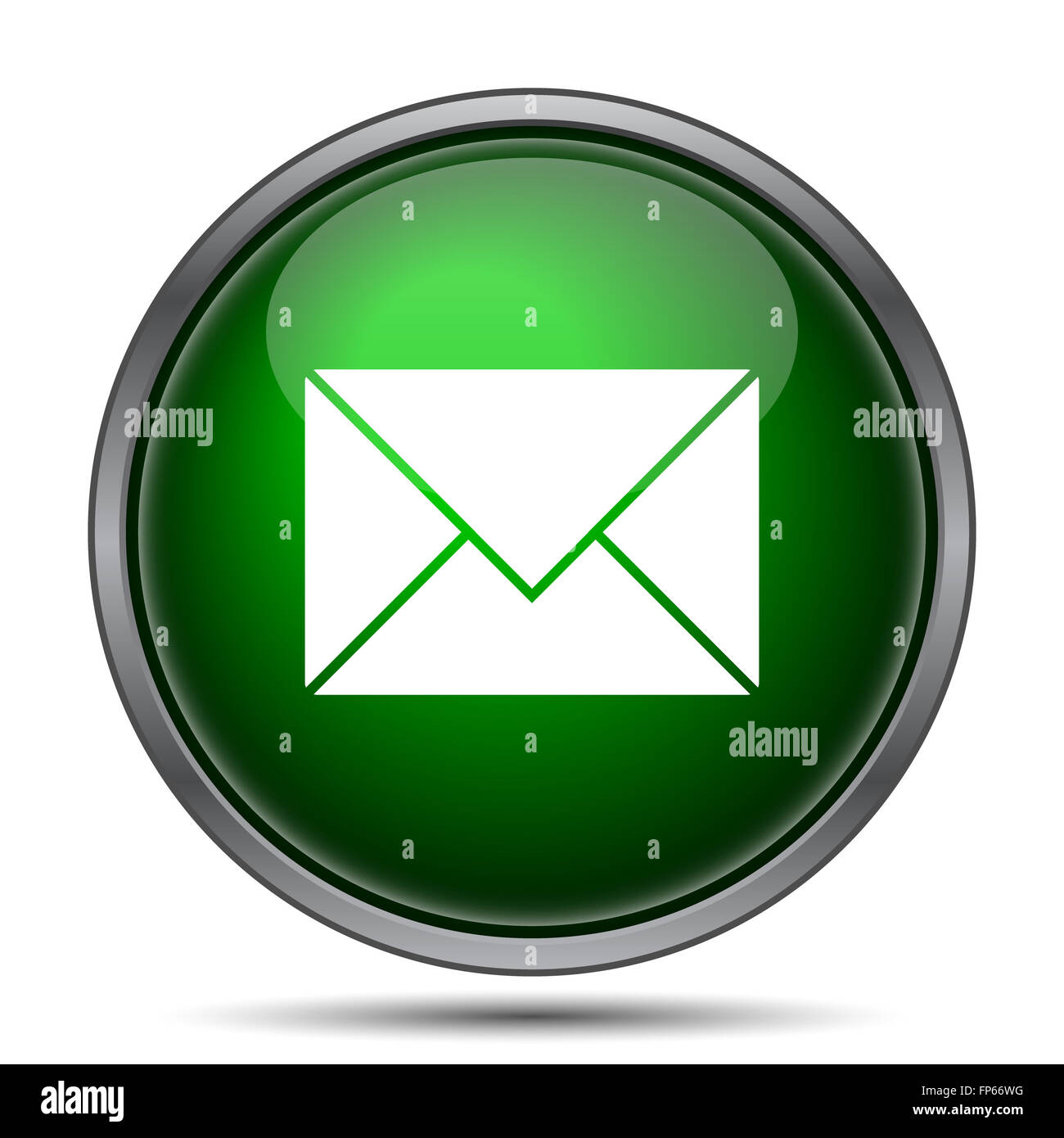 E-mail icon. Internet button on white background Stock Photo - Alamy