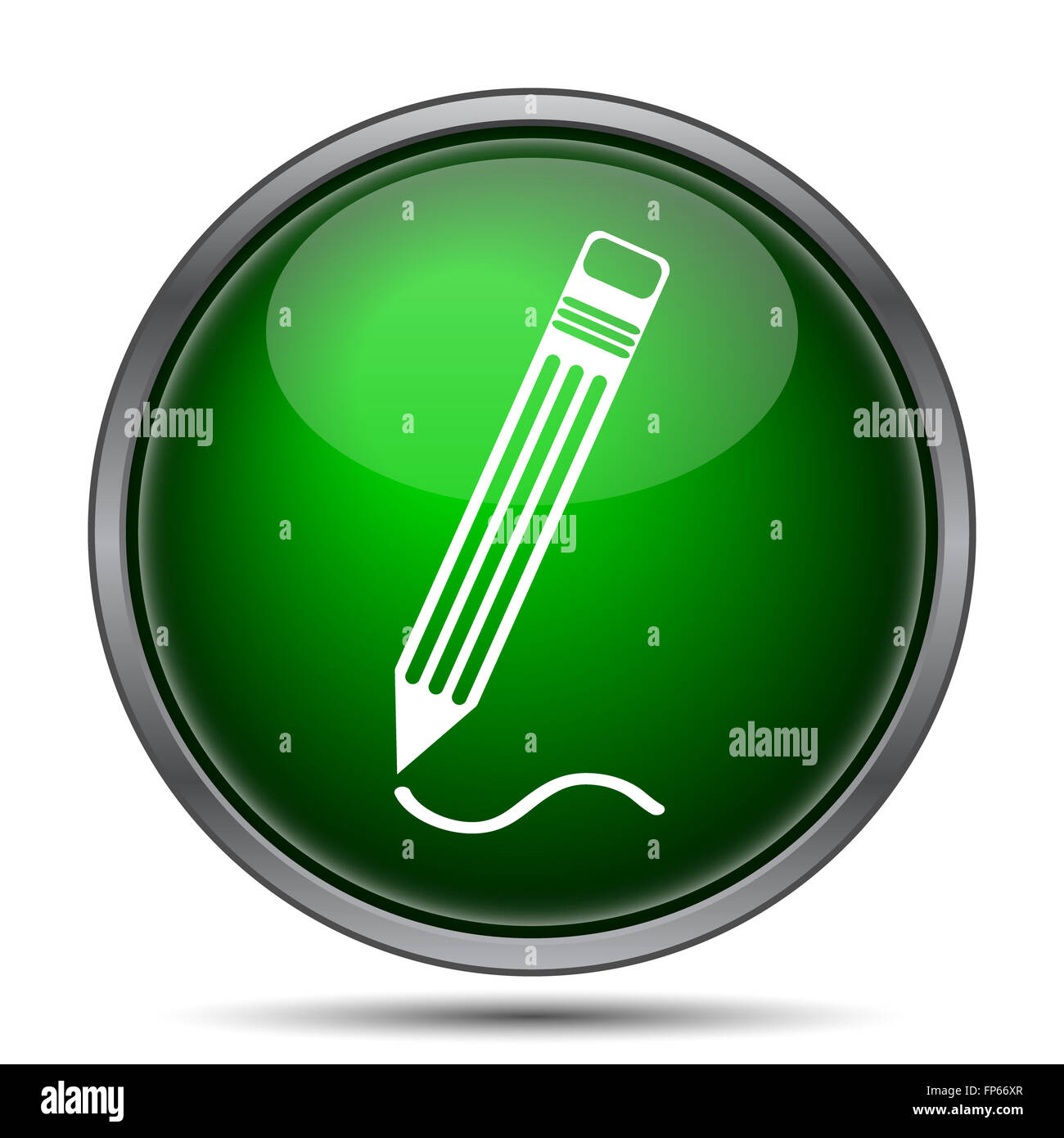Pen icon. Internet button on white background Stock Photo - Alamy