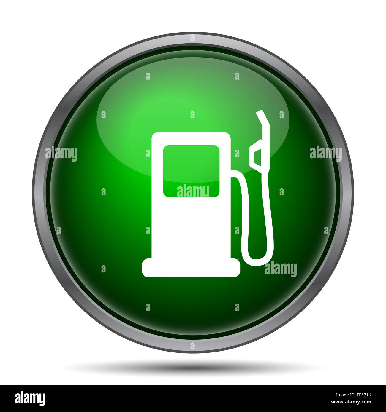 Gas pump icon. Internet button on white background Stock Photo - Alamy