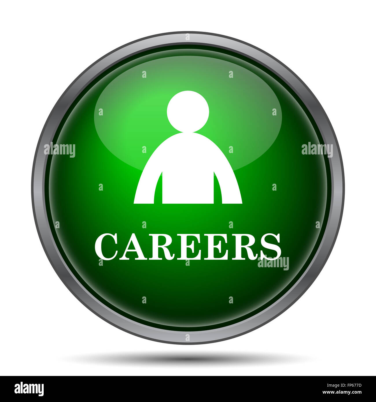 Careers icon. Internet button on white background Stock Photo - Alamy