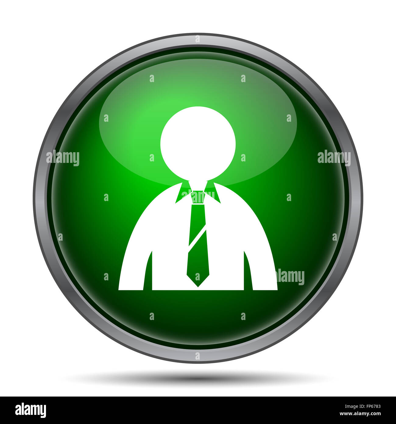 Business man icon. Internet button on white background Stock Photo - Alamy