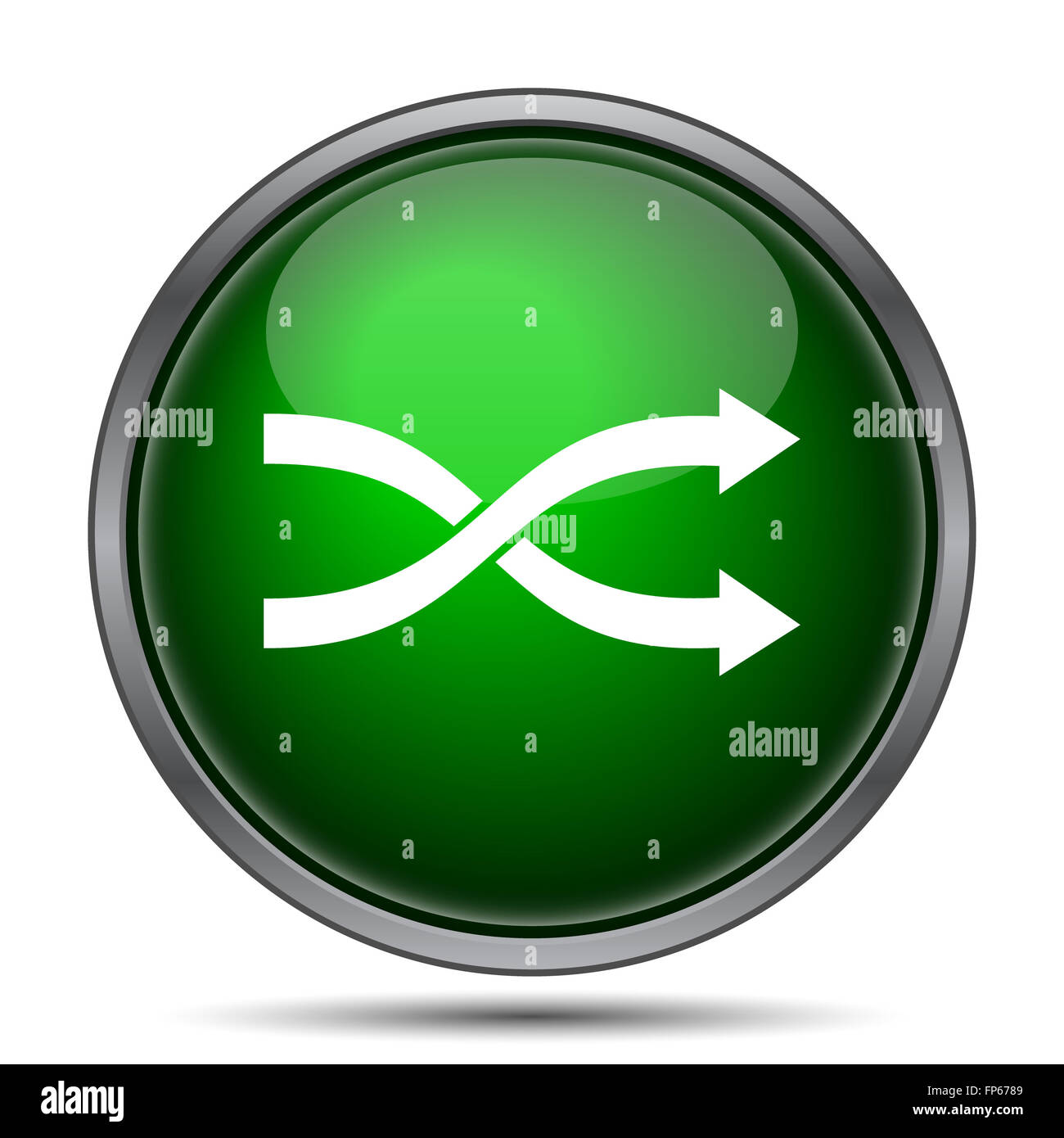 Shuffle icon. Internet button on white background Stock Photo - Alamy