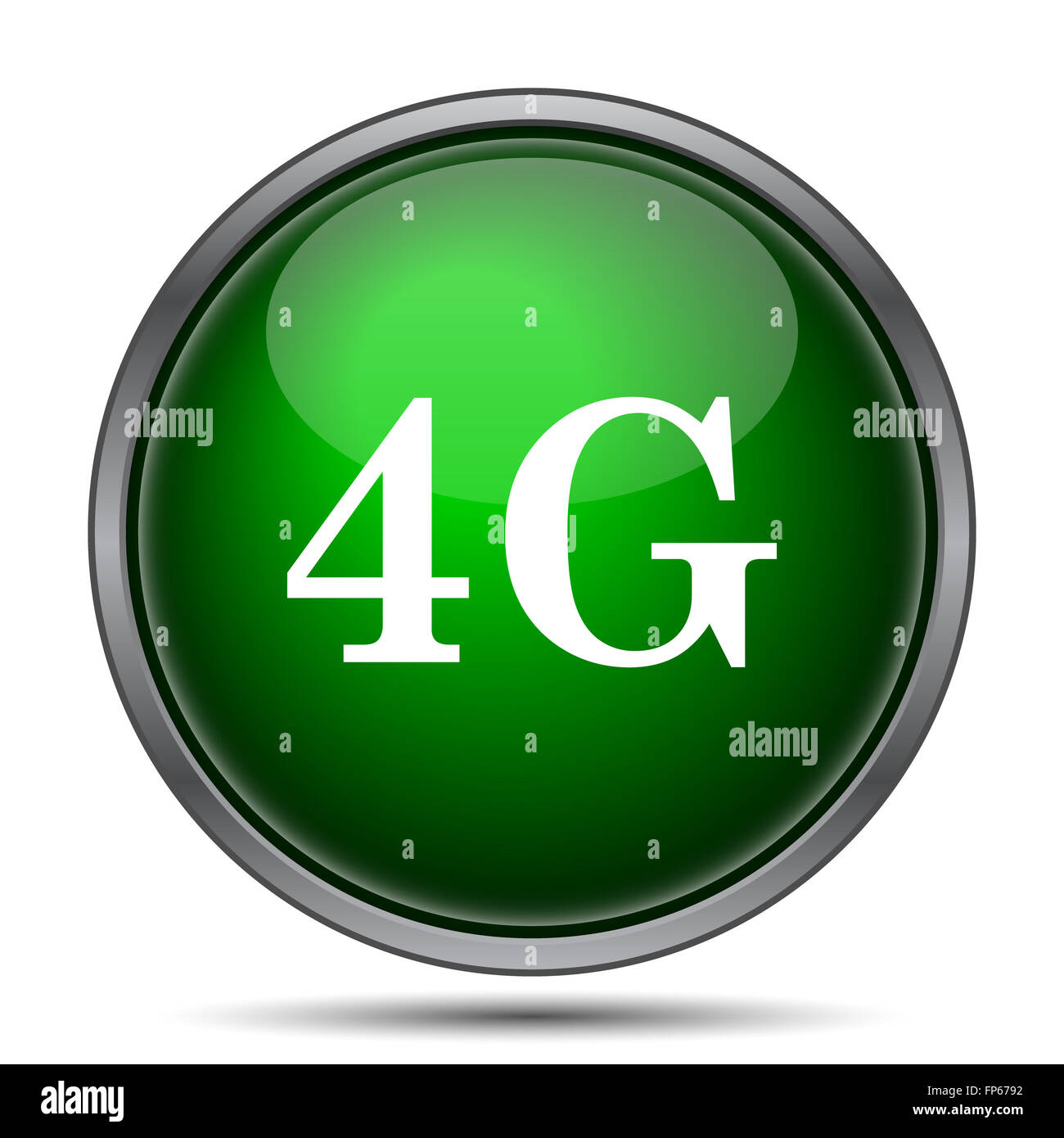 4G icon. Internet button on white background Stock Photo - Alamy