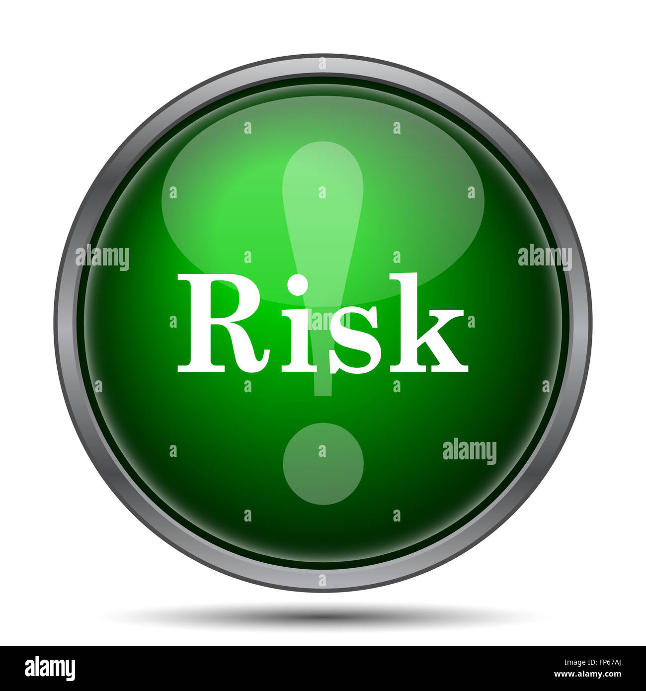 Risk icon. Internet button on white background Stock Photo - Alamy