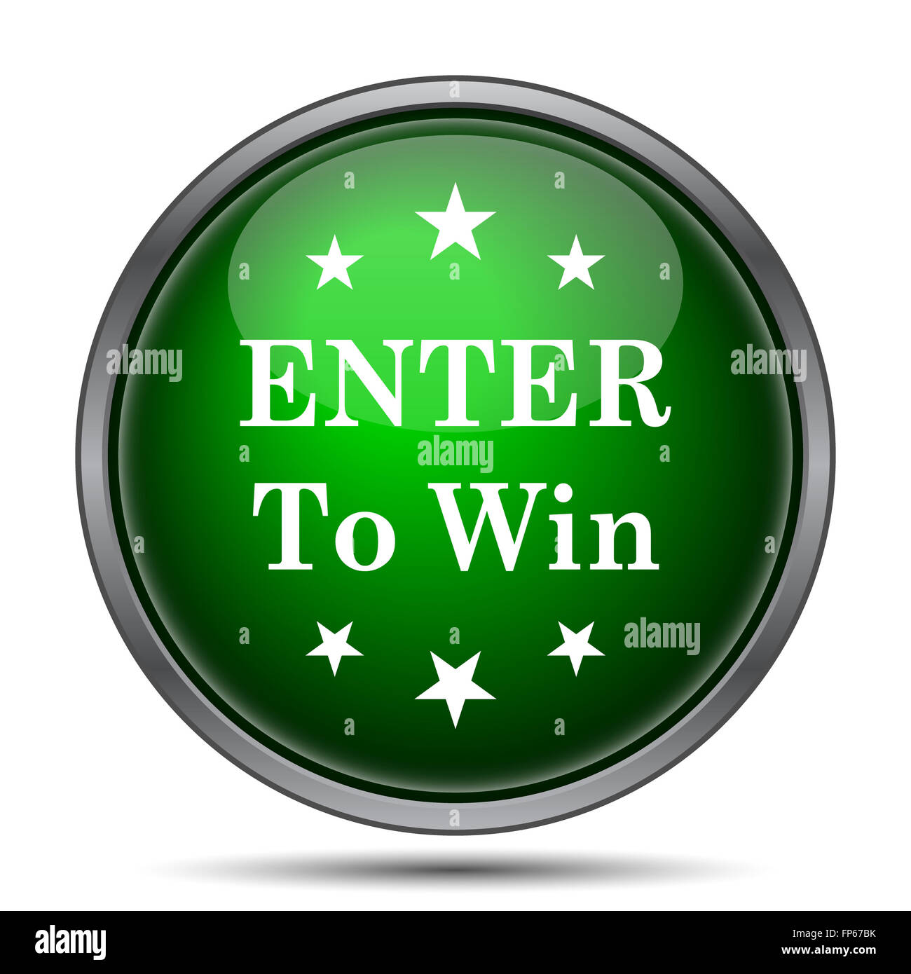 Enter to win icon. Internet button on white background Stock Photo - Alamy