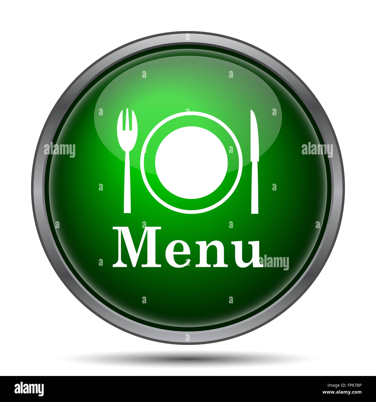 Menu icon. Internet button on white background Stock Photo - Alamy