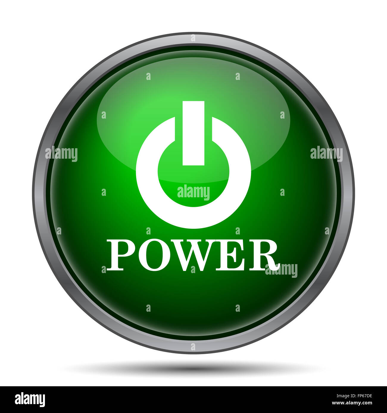 Power button icon. Internet button on white background Stock Photo - Alamy