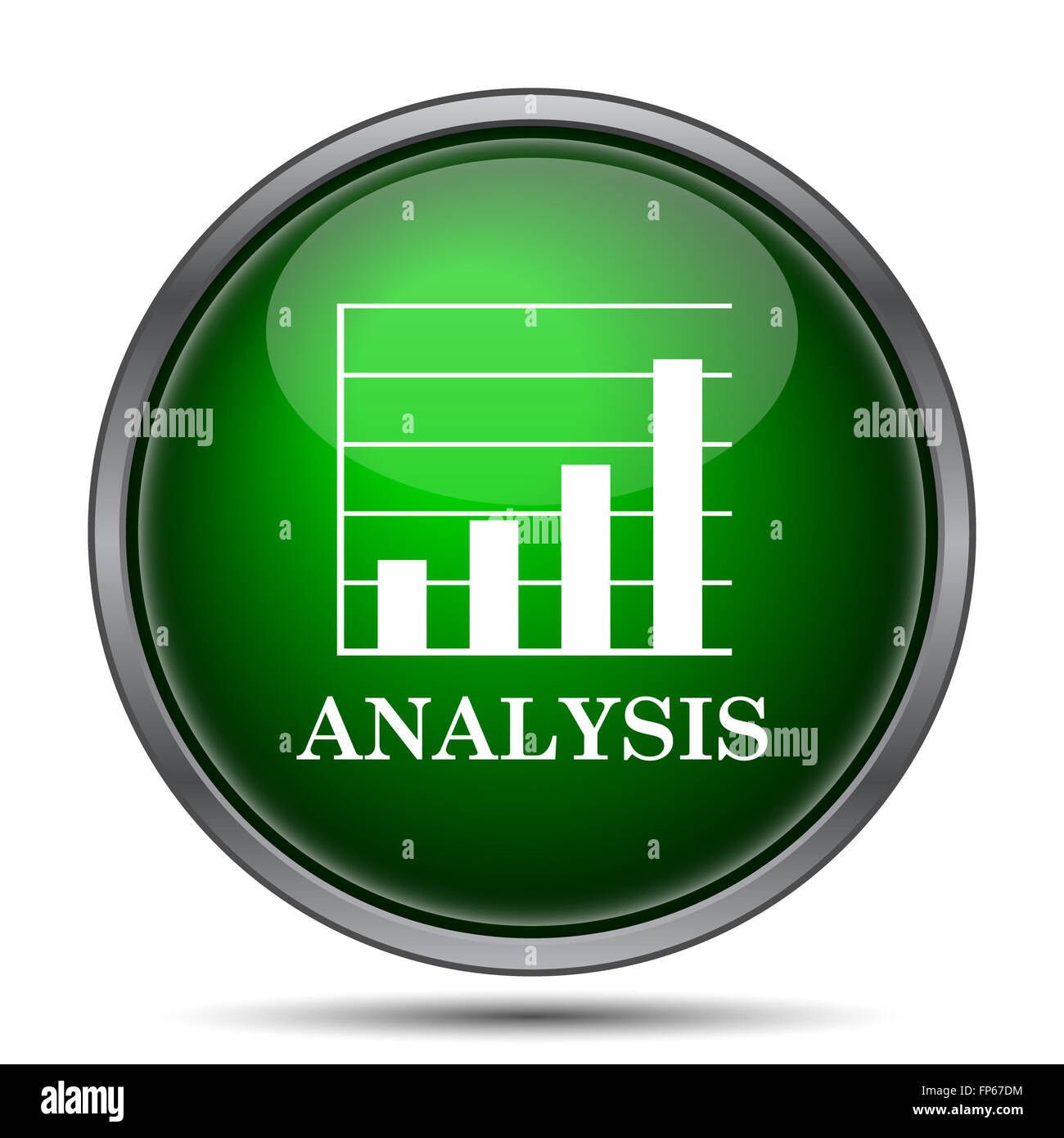 Analysis icon. Internet button on white background Stock Photo - Alamy