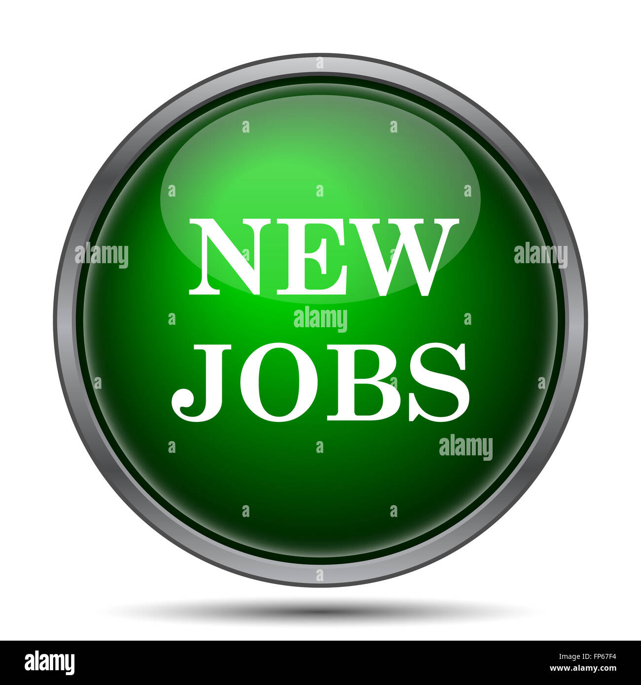 New jobs icon. Internet button on white background Stock Photo - Alamy