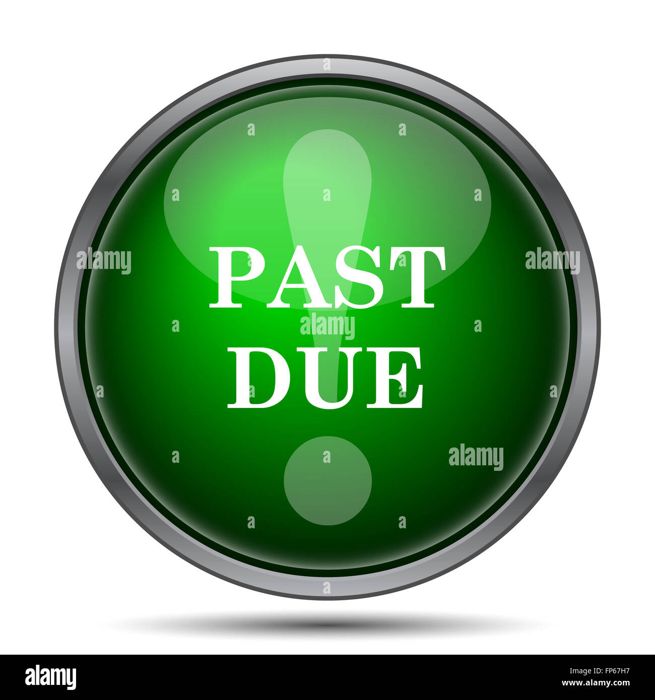 Past due icon. Internet button on white background Stock Photo - Alamy