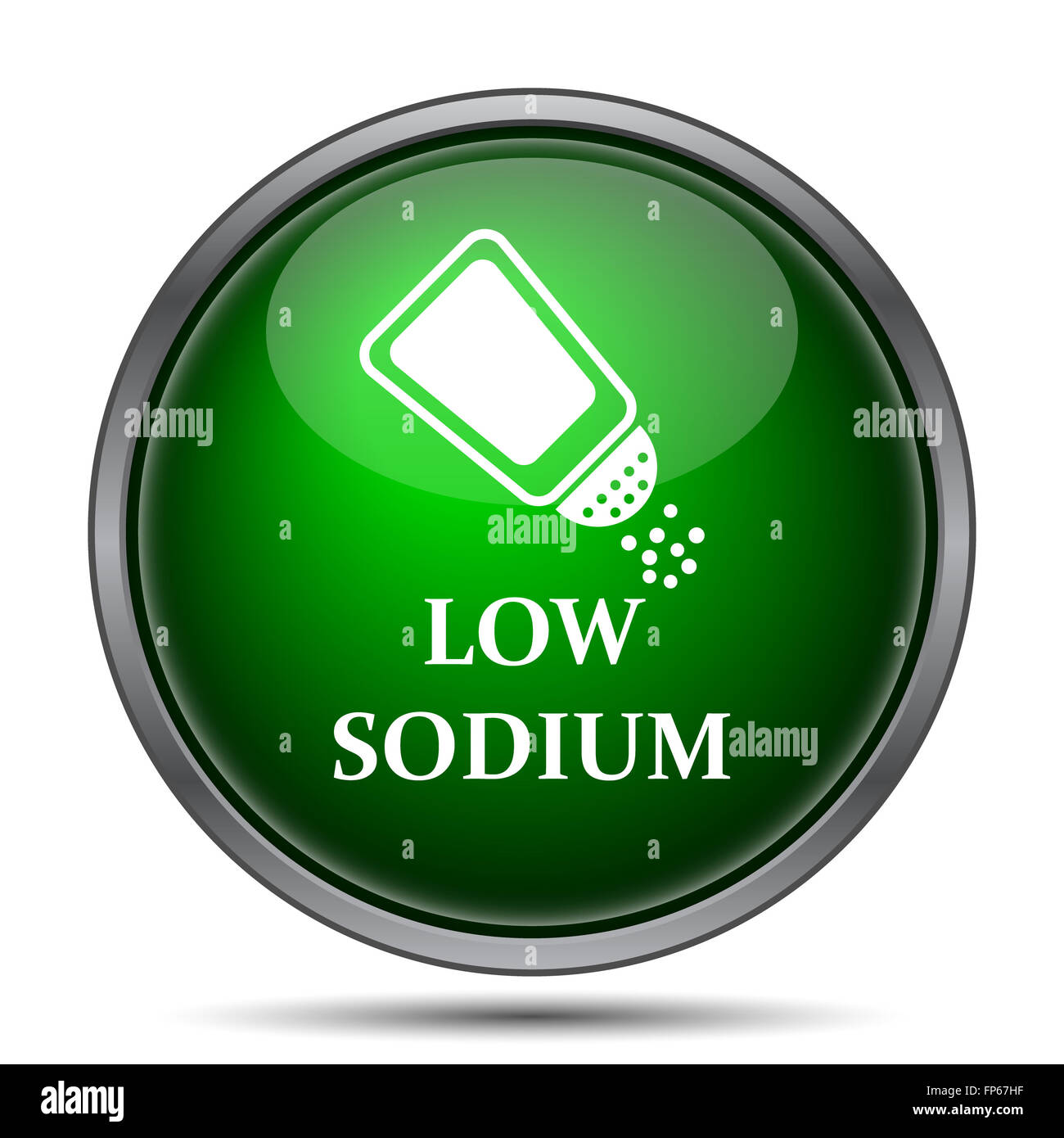 Low sodium icon. Internet button on white background Stock Photo - Alamy